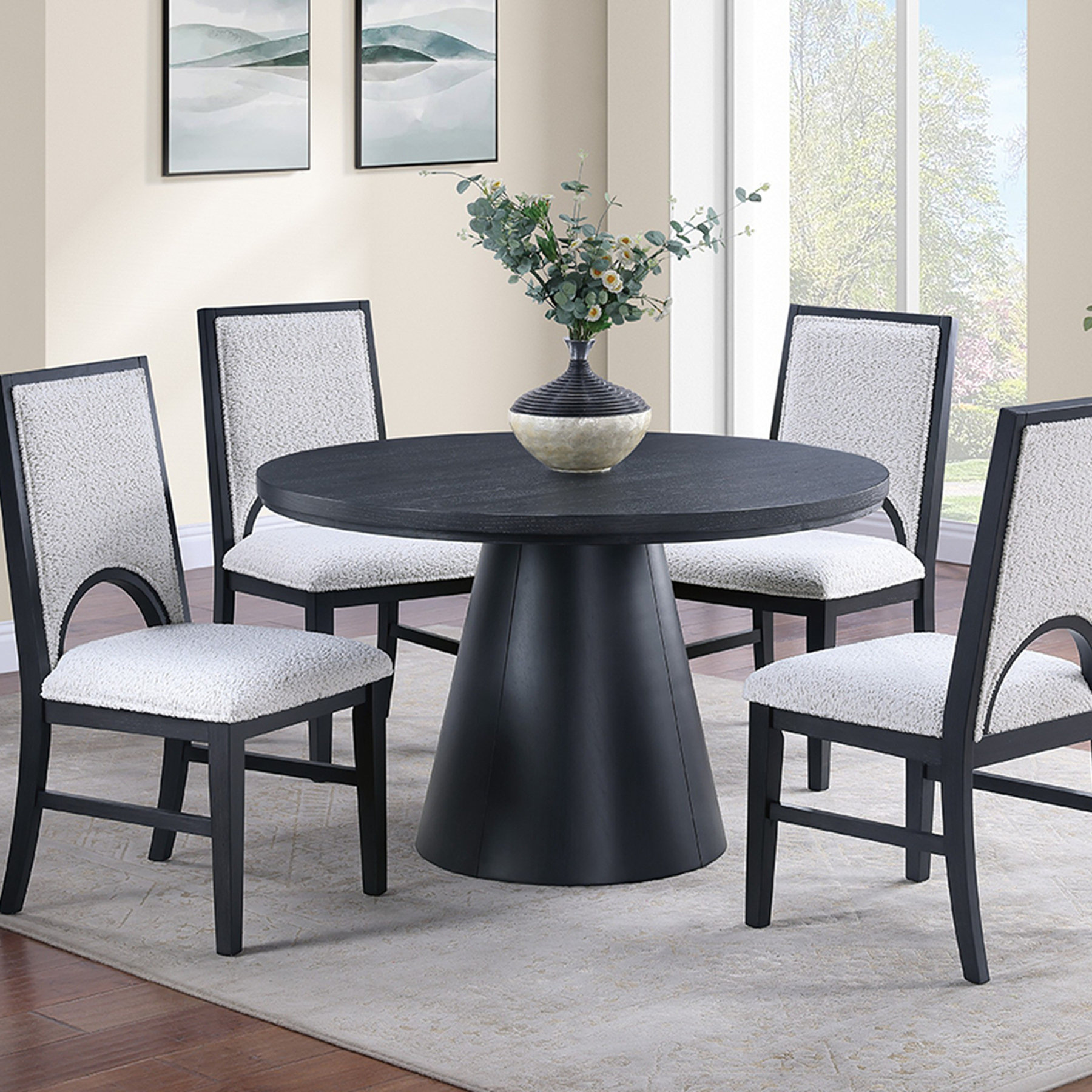 Red Barrel Studio® Dining Table And 4x Side Chairs | Wayfair