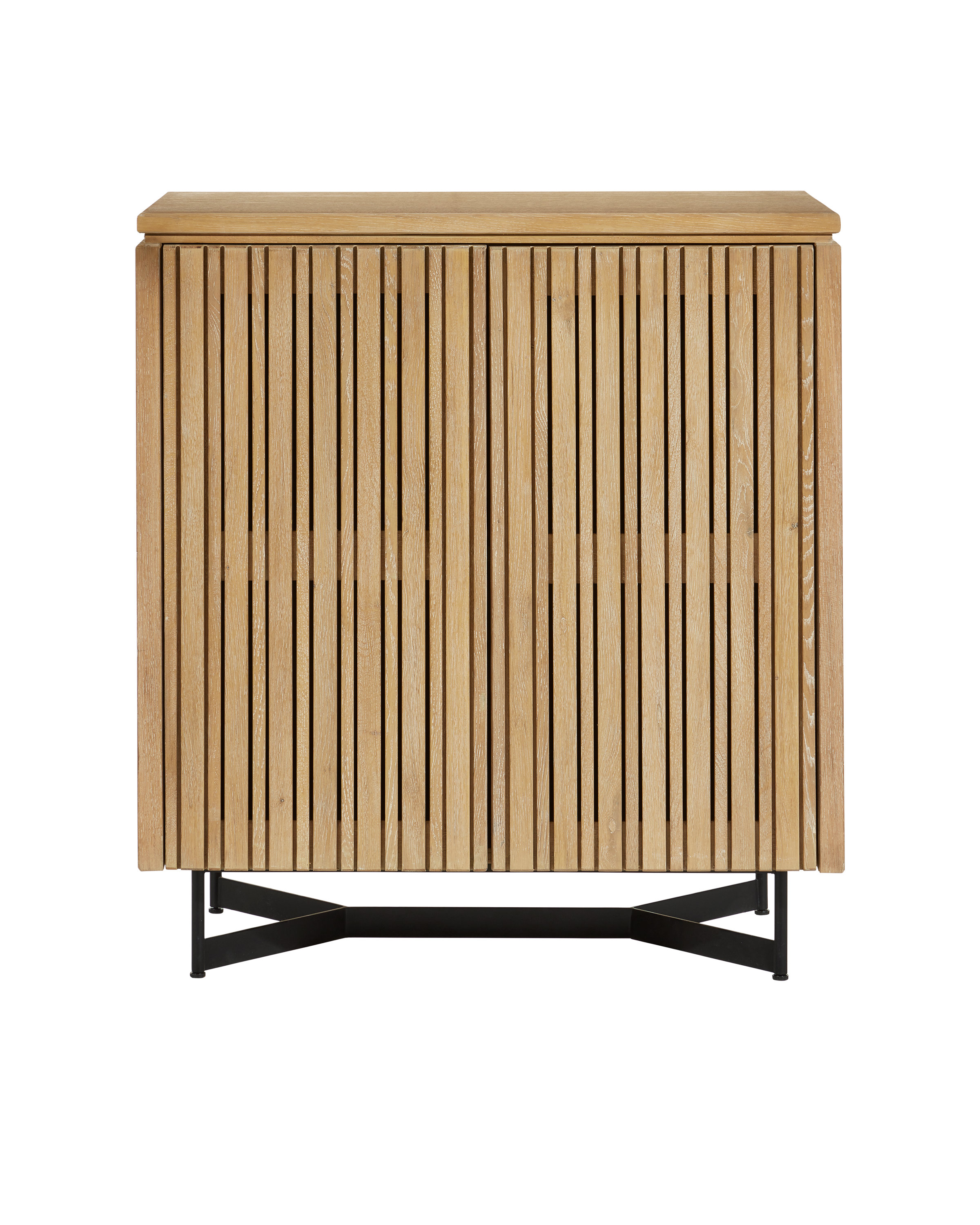 Currey & Company Indeo Washed Oak Cabinet | Perigold