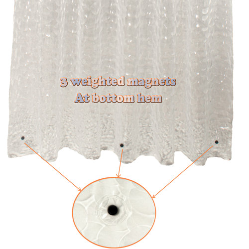 Venice Collections 100 % PEVA Bubble Liner with Hooks Included ...