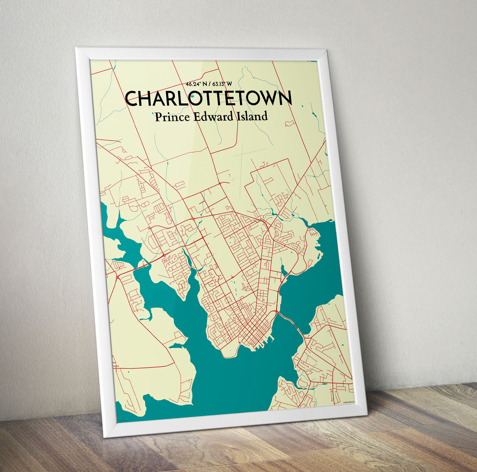 Wrought Studio™ 'Charlottetown City Map' Graphic Art Print Poster in ...