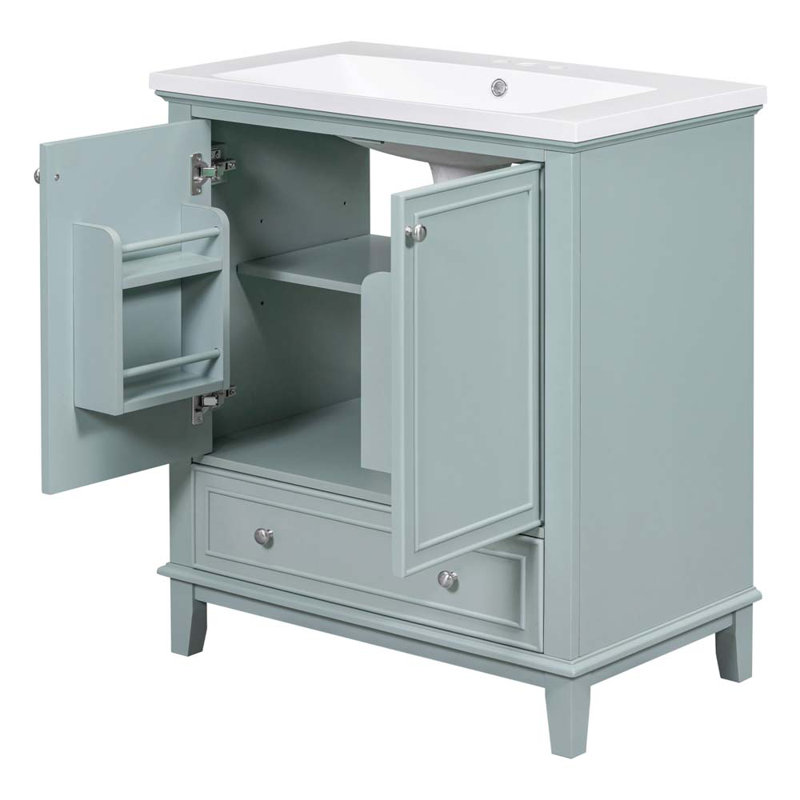 Tandoori 30" Bathroom Vanity with Sink Combo, Multi-functional Cabinet ...