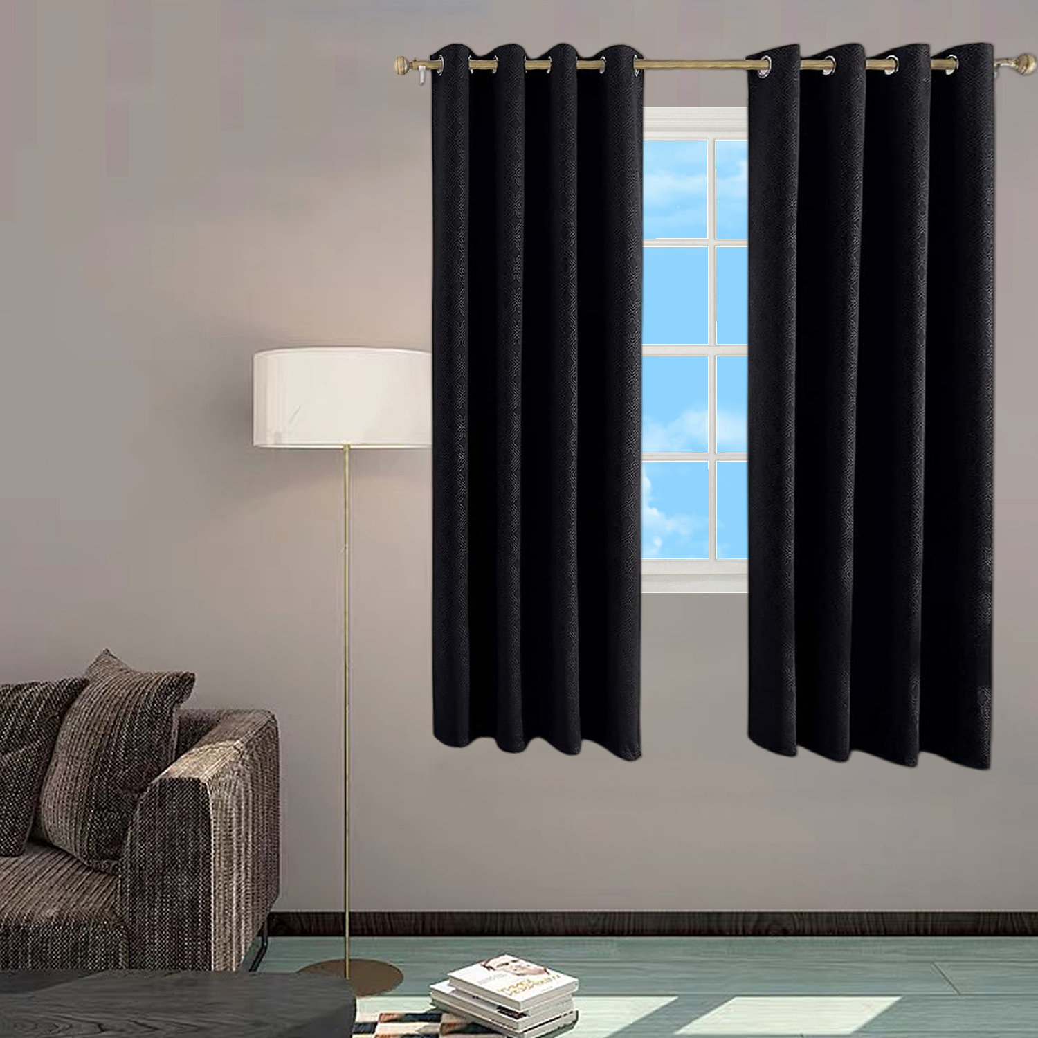Ebern Designs Magavern Microfiber Curtain | Wayfair