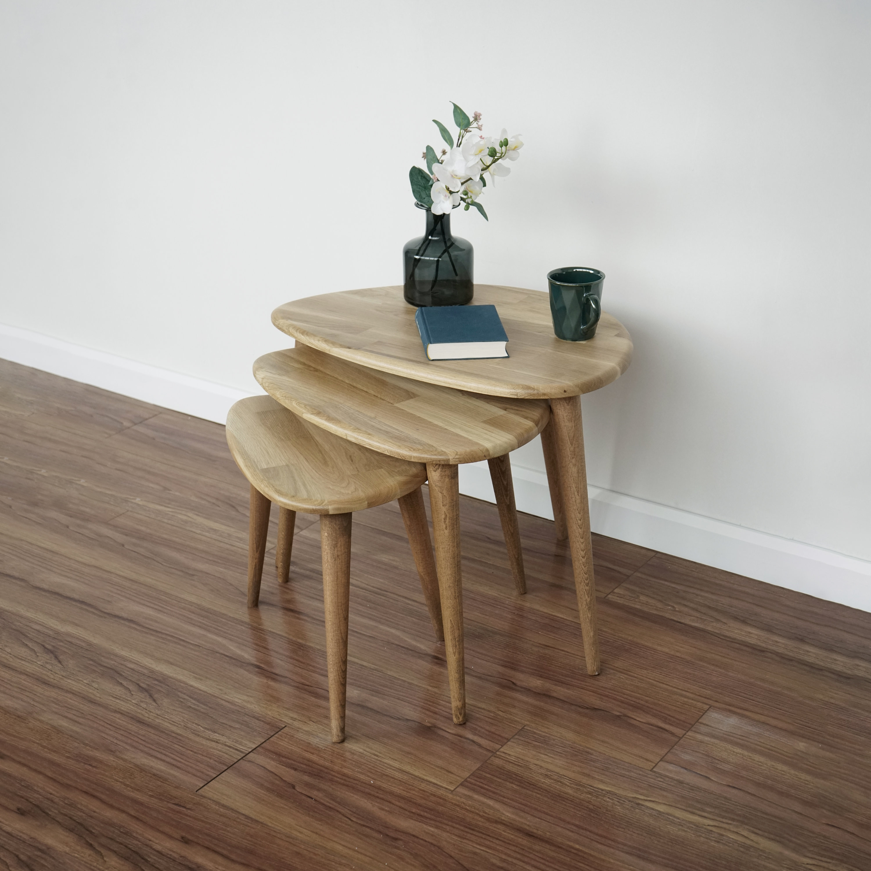 Millwood Pines Conie 3 Piece Coffee Table Set CHESNUT | Wayfair