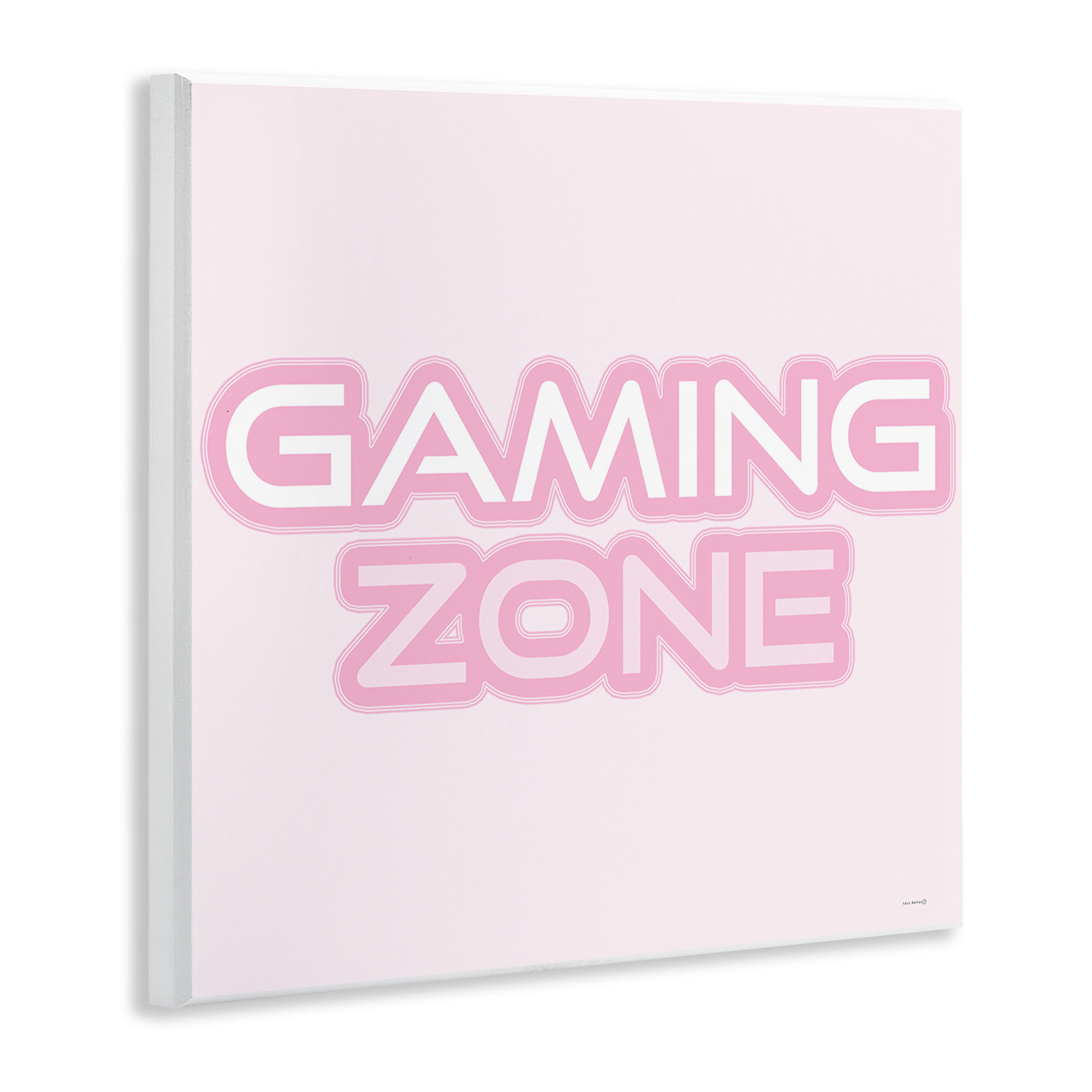 Wrought Studio Pastel Pink Gaming Zone Wall Plaque, design by Yass ...