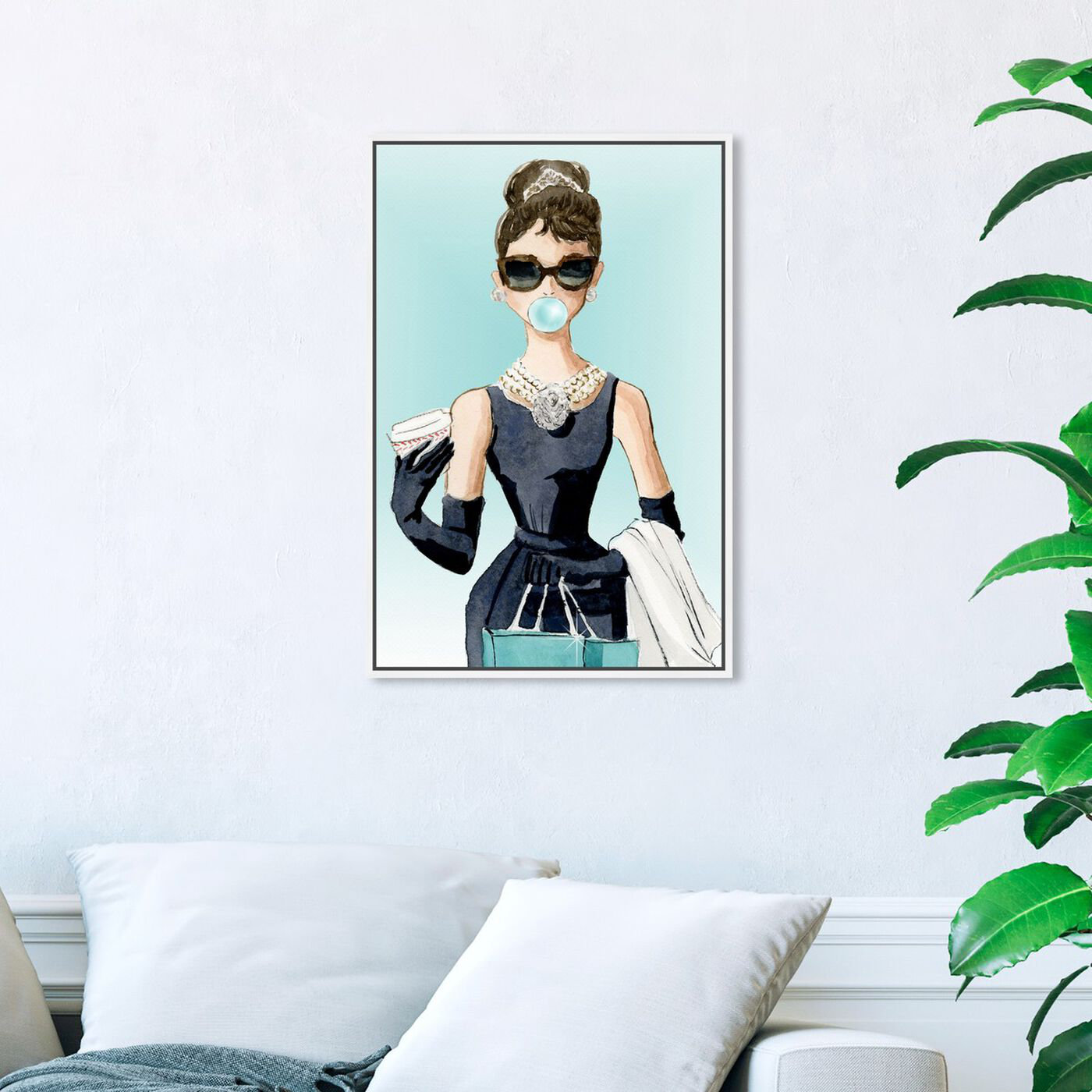 Oliver Gal Prints Bubble Gum and Diamonds - Floater Frame Painting on ...