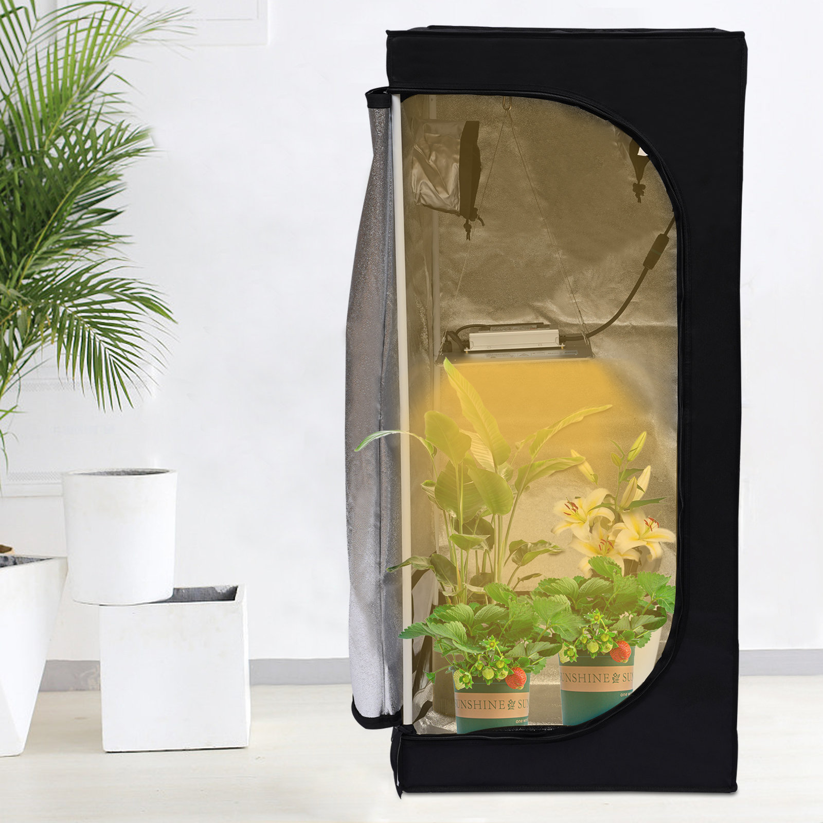 YYBUSHER Complete LED Grow Light Full Spectrum Indoor Grow Tent Kit ...