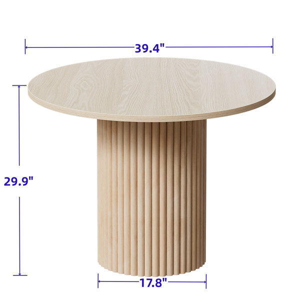 Mercer41 Round Solid Wood Base Dining Table for 1-4 & Reviews | Wayfair