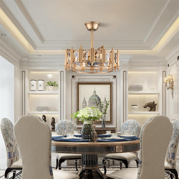 Mercer41 20" Aavyn 5 - Blade Caged Ceiling Fan with Remote Control and ...