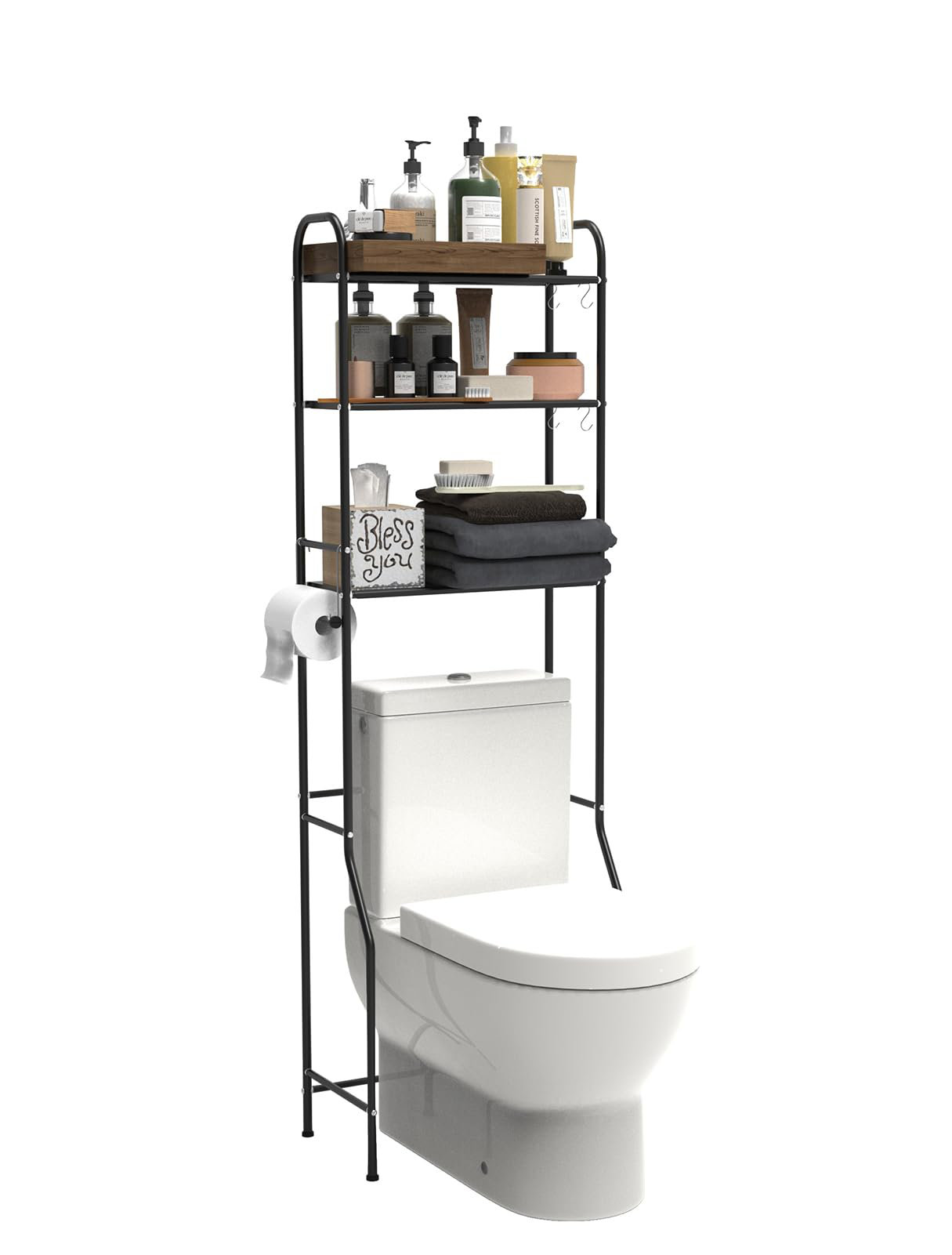 Rebrilliant Classic 3-Tier Over The Toilet Shelf - Unbreakable ...