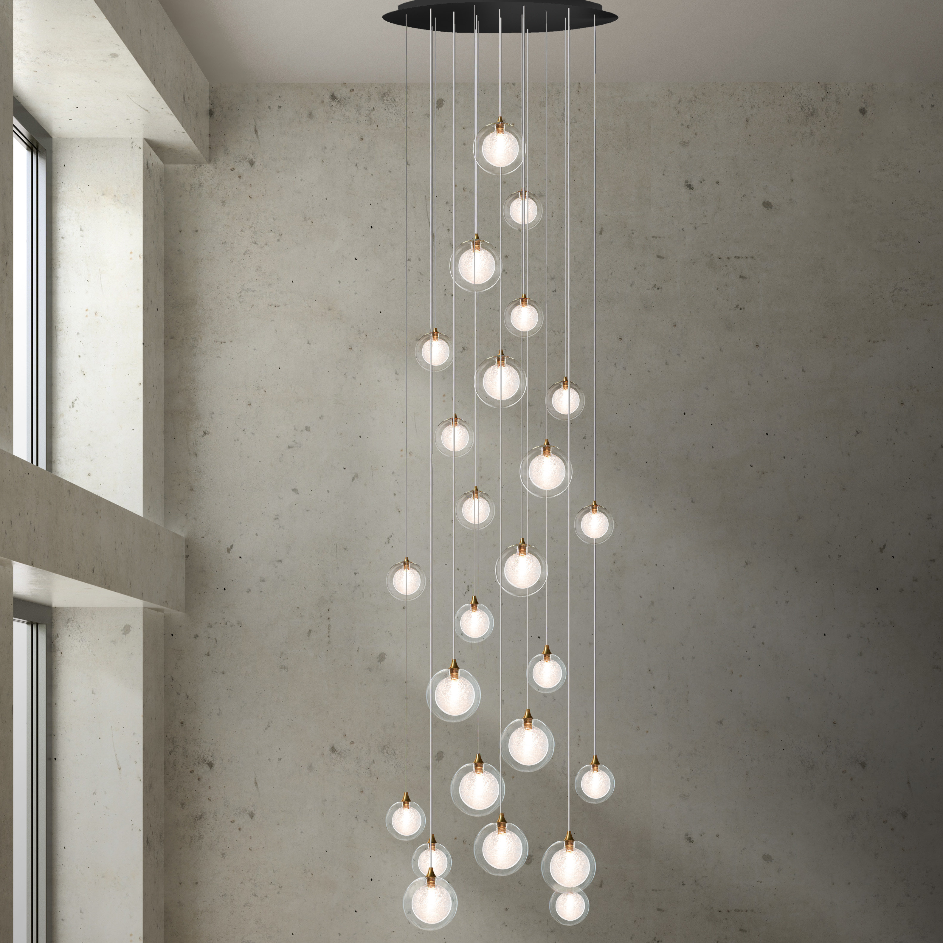 Galilee Lighting Reflection Twigs 25 - Light Cluster Globe Pendant ...