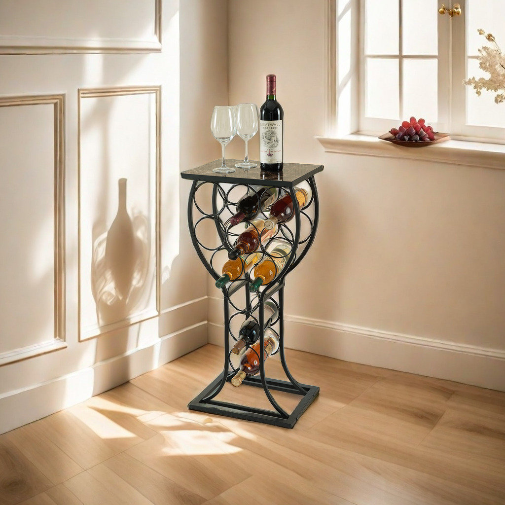 Trent Austin Design® Freestanding Floor Wine Rack Stand with Mini Bar ...