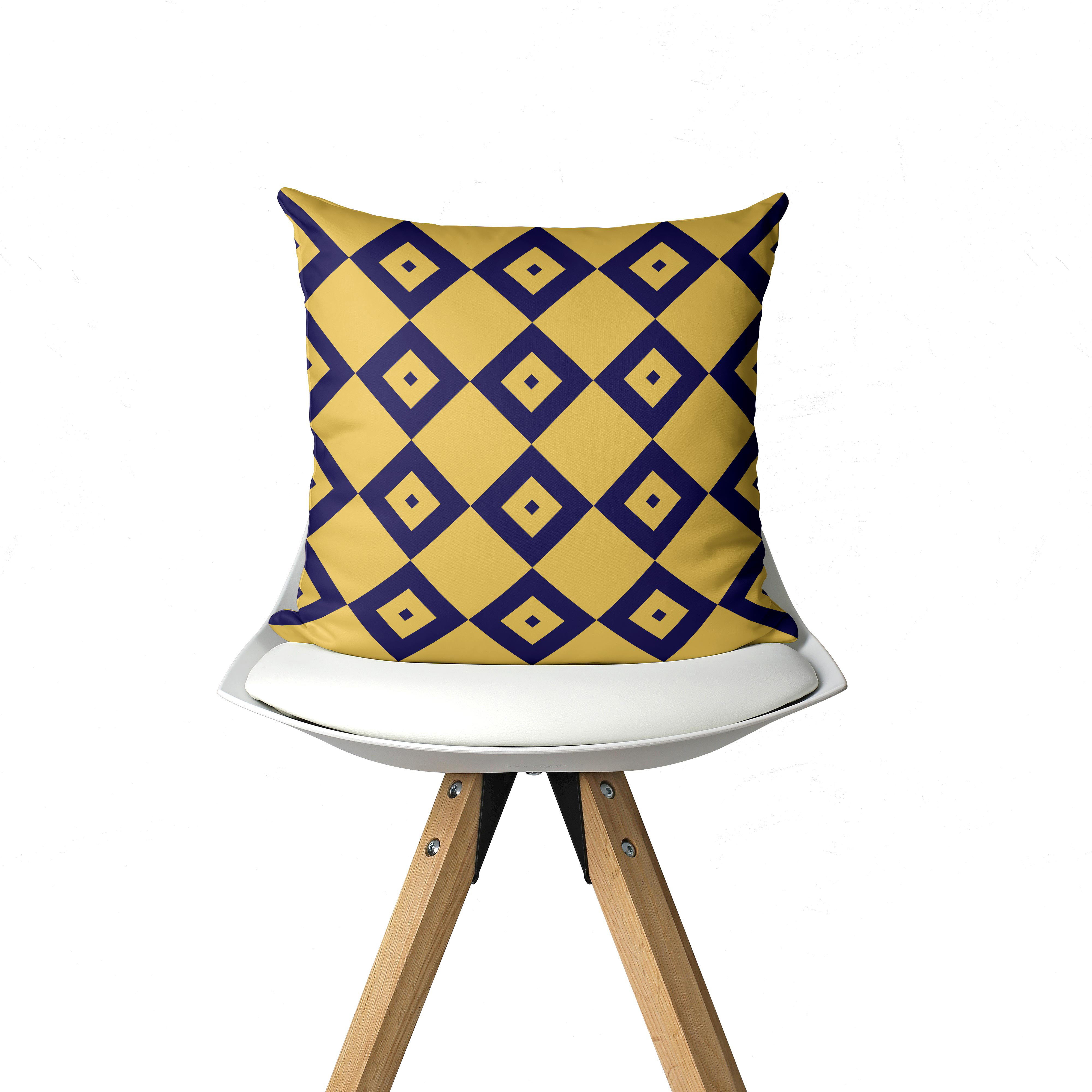ULLI HOME Fleming Geometric Diagonal Square Indoor Pillow Cover. | Wayfair