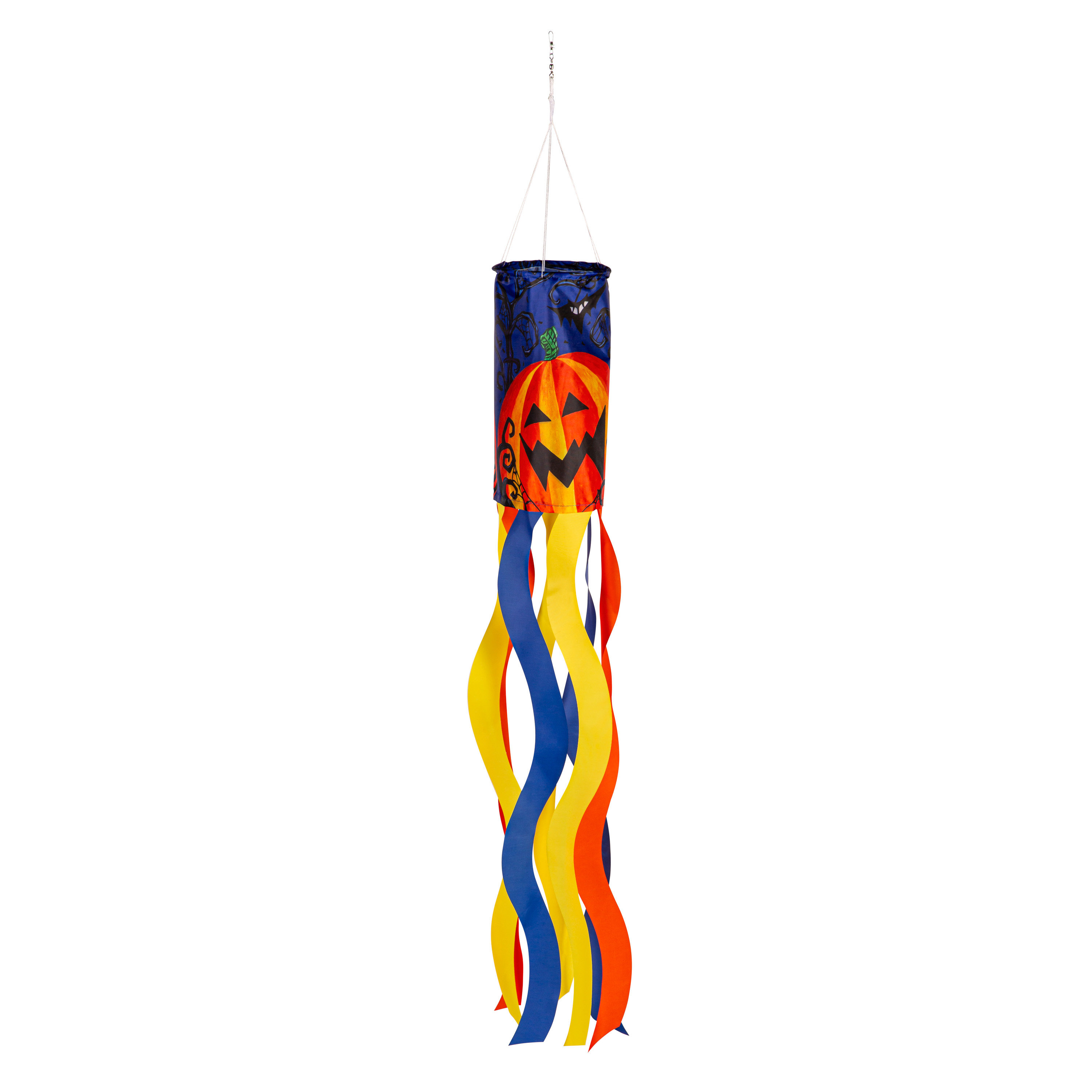 The Holiday Aisle® Halloween Jack O' Lantern Sublimated Windsock | Wayfair