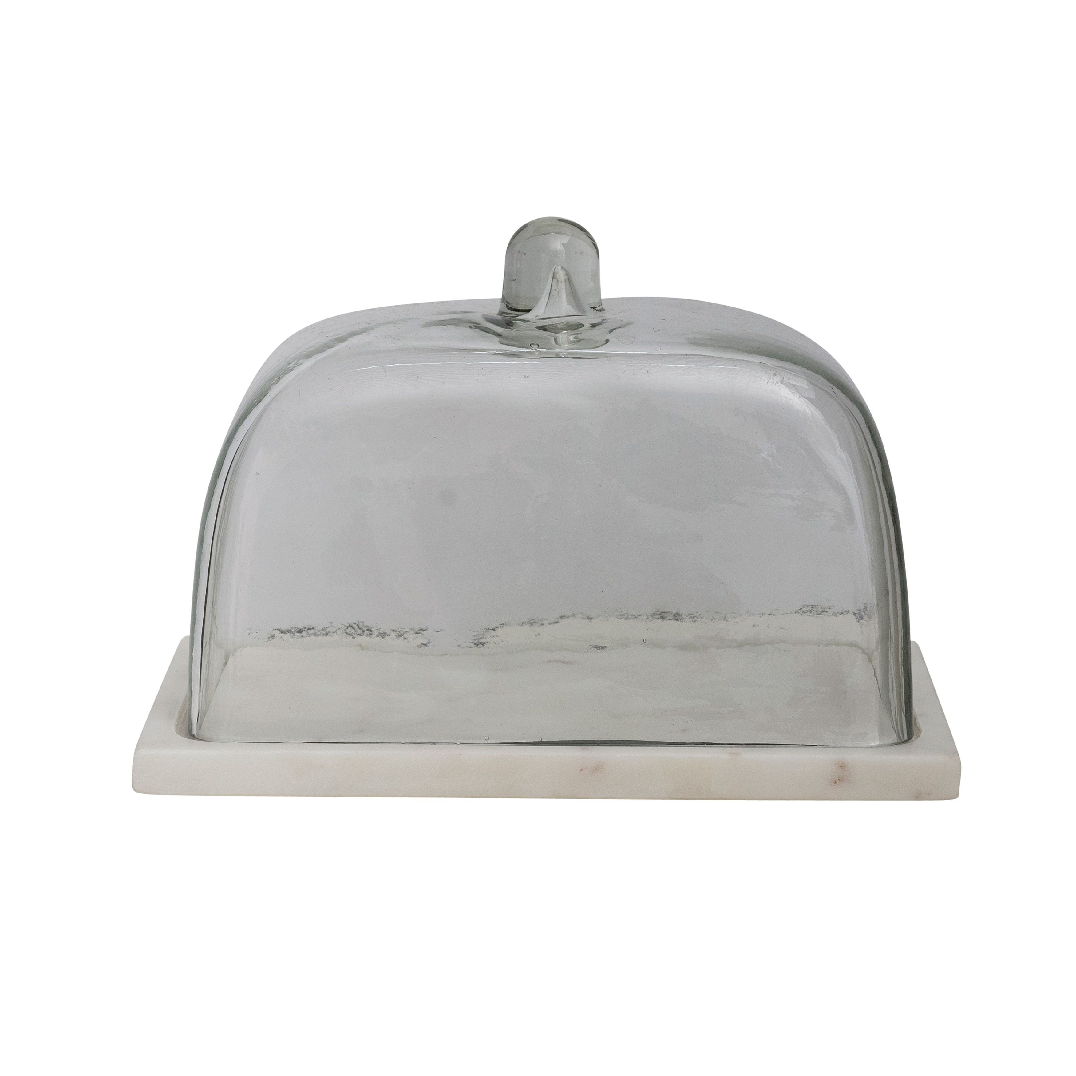 Latitude Run® Glass Cloche with Marble Base | Wayfair