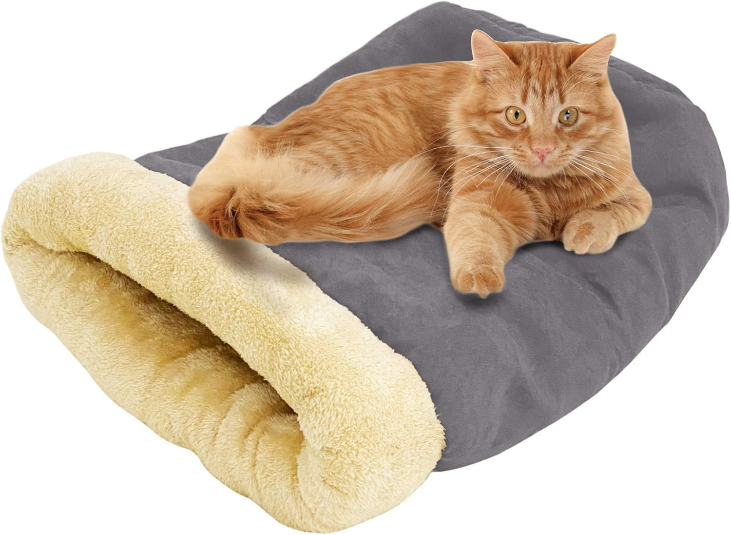 Tucker Murphy Pet™ 4 In 1 Self Warming Burrow Cat Bed, Pet Hideway ...