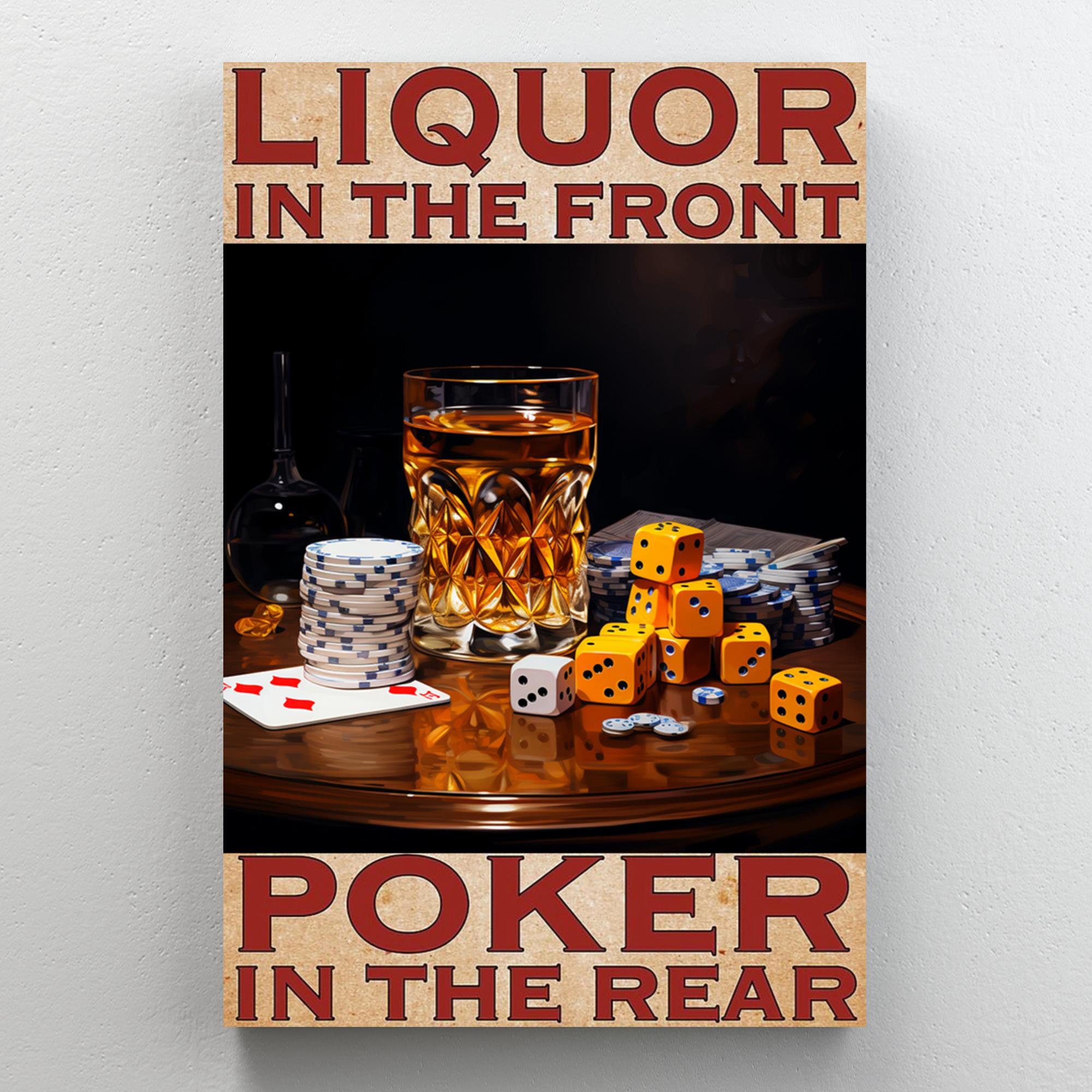 MentionedYou Liquor In The Front Poker In The Rear - 1 Piece Rectangle ...