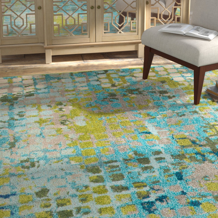 Langley Street Hashimoto Washable Abstract Indoor Rug & Reviews | Wayfair