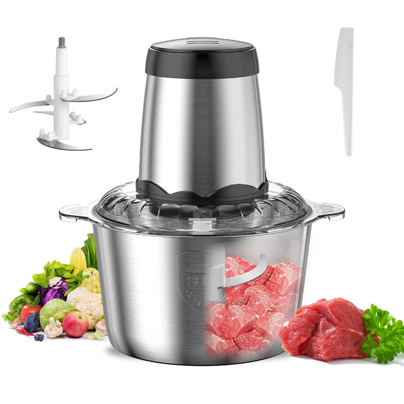 ANMINY 12-Cup Stainless Steel Electric Food Processor & Reviews | Wayfair