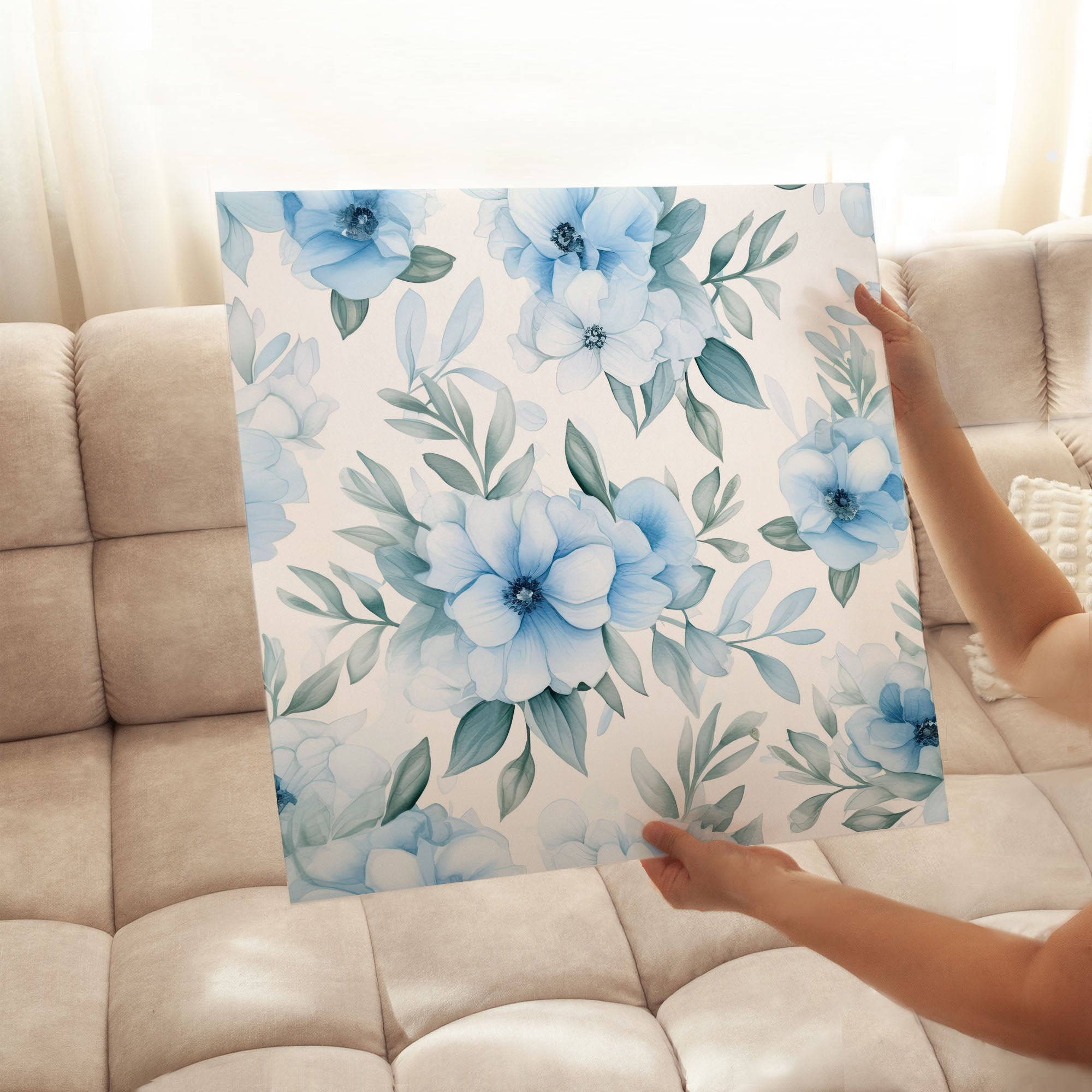 Winston Porter Floral Blue Flower Cottagecore Pattern X Cottage ...