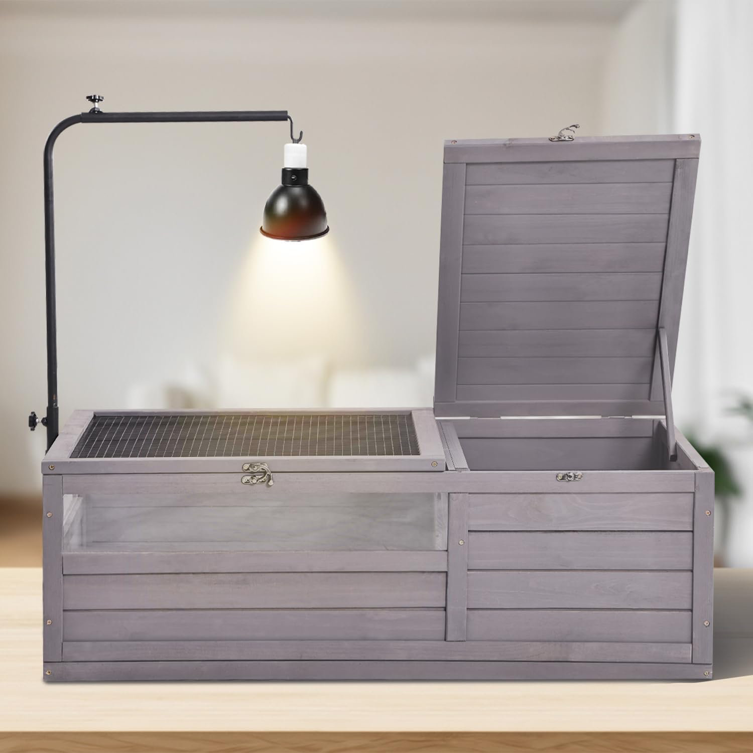 Aivituvin Tortoise Habitat Tortoise Enclosure With Lamp Holder, Large ...