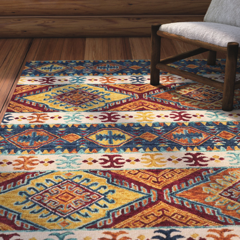 Bungalow Rose Vahakn Hand Tufted Wool Southwestern Rug & Reviews | Wayfair