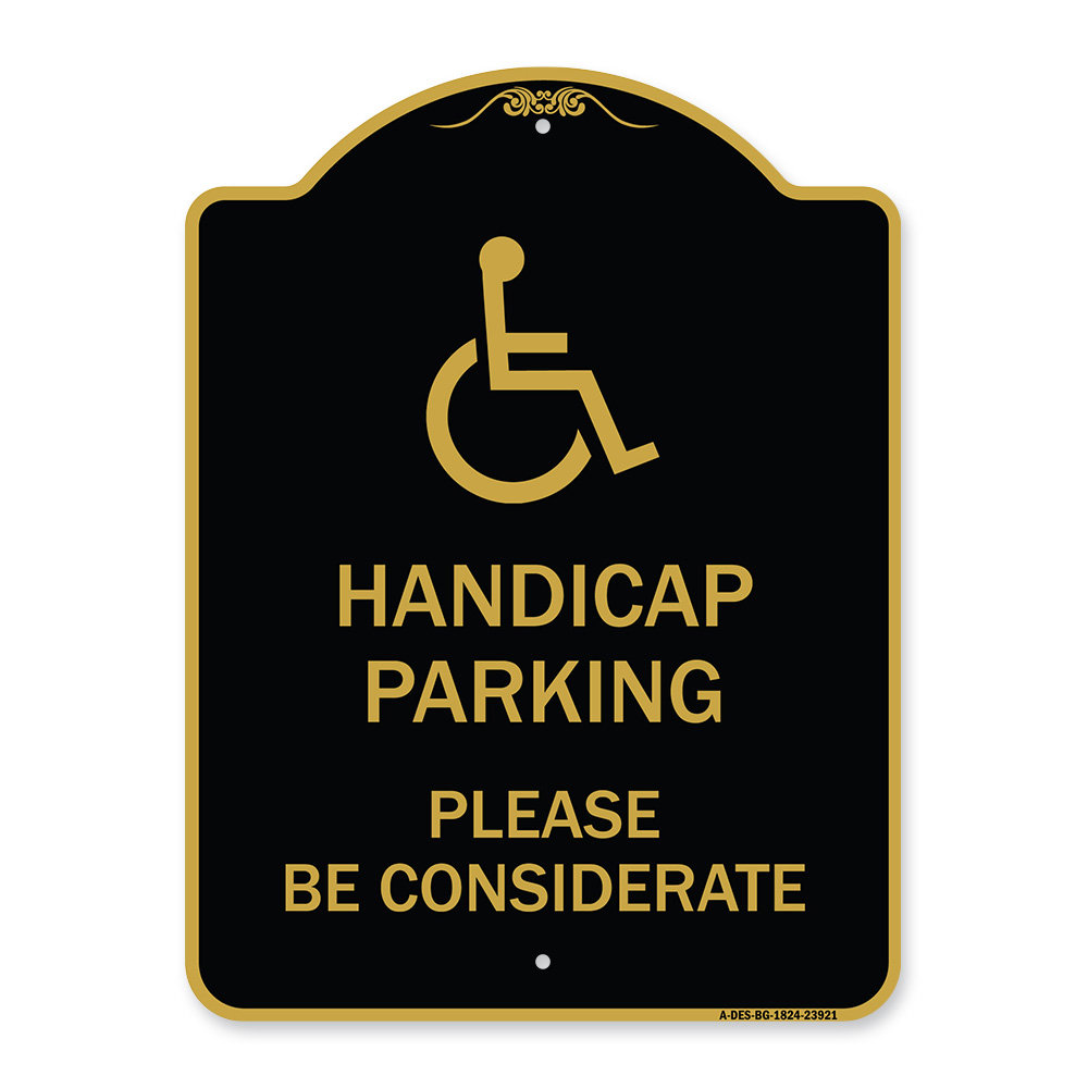 Signmission Designer Series Sign - Handicap Parking - Please Be ...