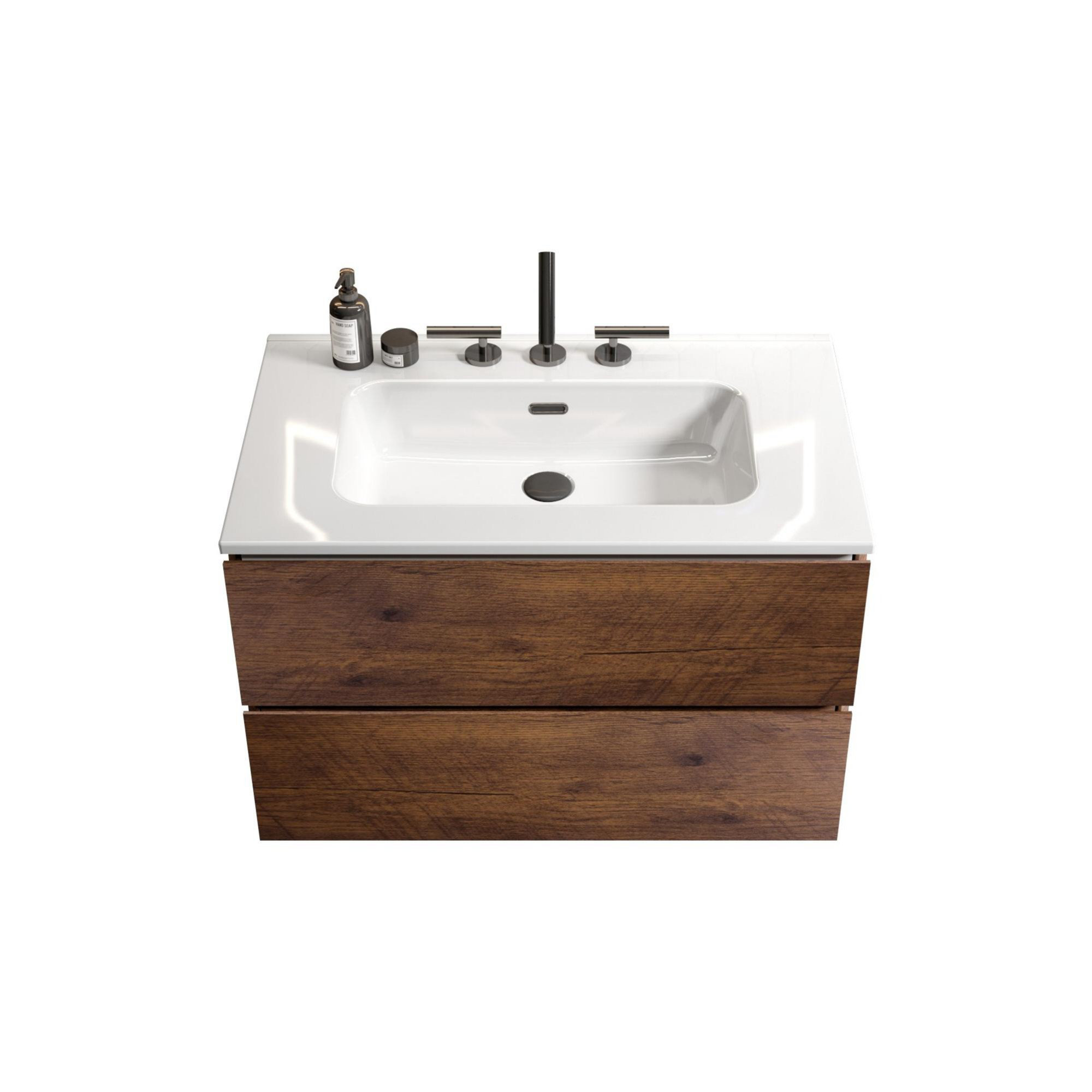 Latitude Run® Large Storage Floating Bathroom Vanity for Modern ...