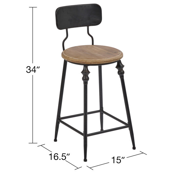 Kelly Clarkson Home Meredith Solid Wood Counter Stool & Reviews ...