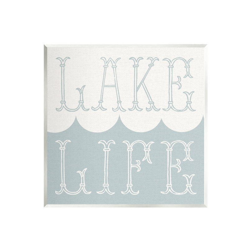 Stupell Industries Lake Life Wave Pattern On MDF by Daphne Polselli ...
