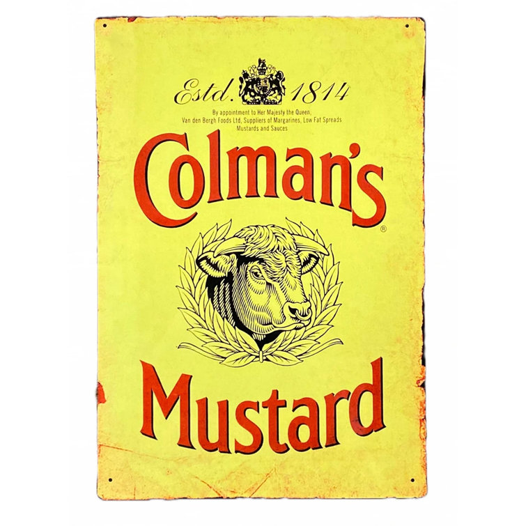 Maturi Woolf Colemans Mustard Yellow Signs and Plaques | Wayfair.co.uk