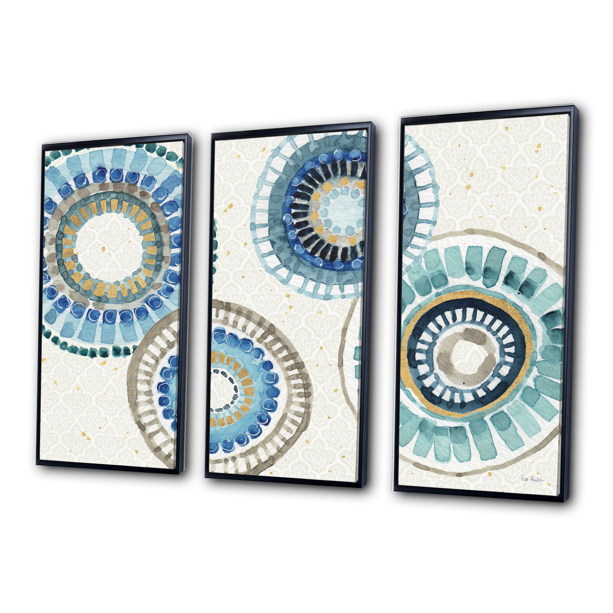 DesignArt " Modern Gold Timetable II " 3 - Pieces - Wayfair Canada