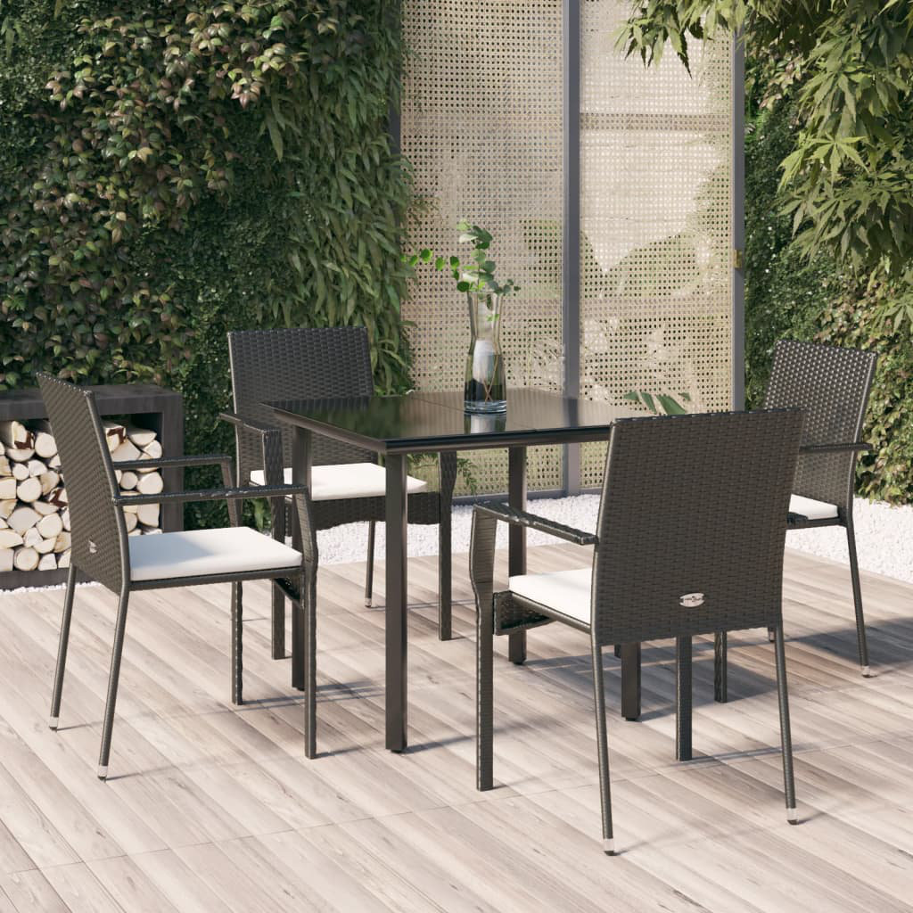 Latitude Run® Patio Dining Set Outdoor Rattan Wicker Table and Chair ...