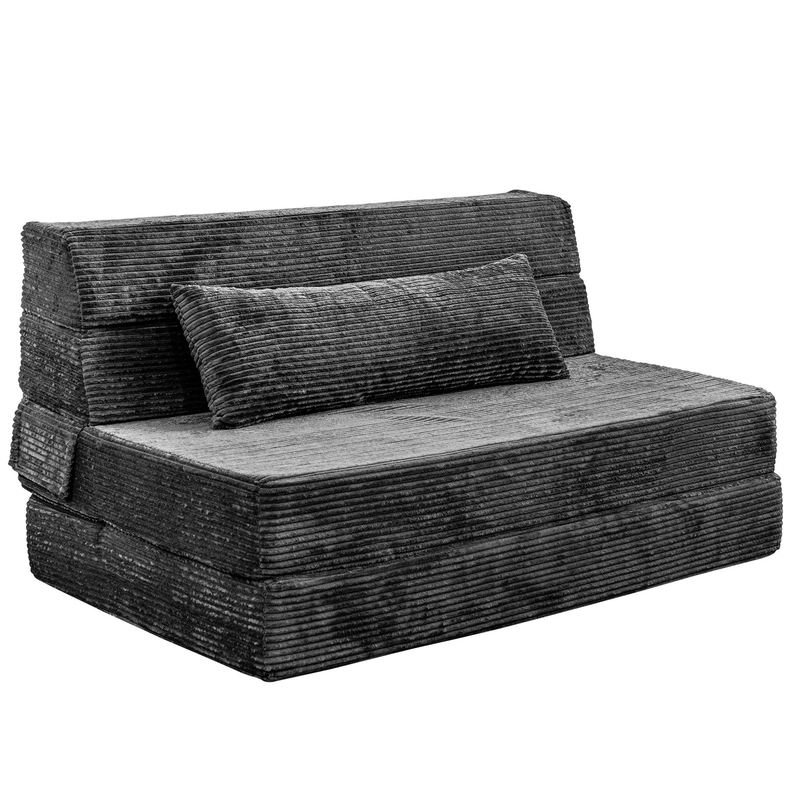 Trule Foldable Futon Sofa Bed, Convertible Sleeper Couch With Pillow ...