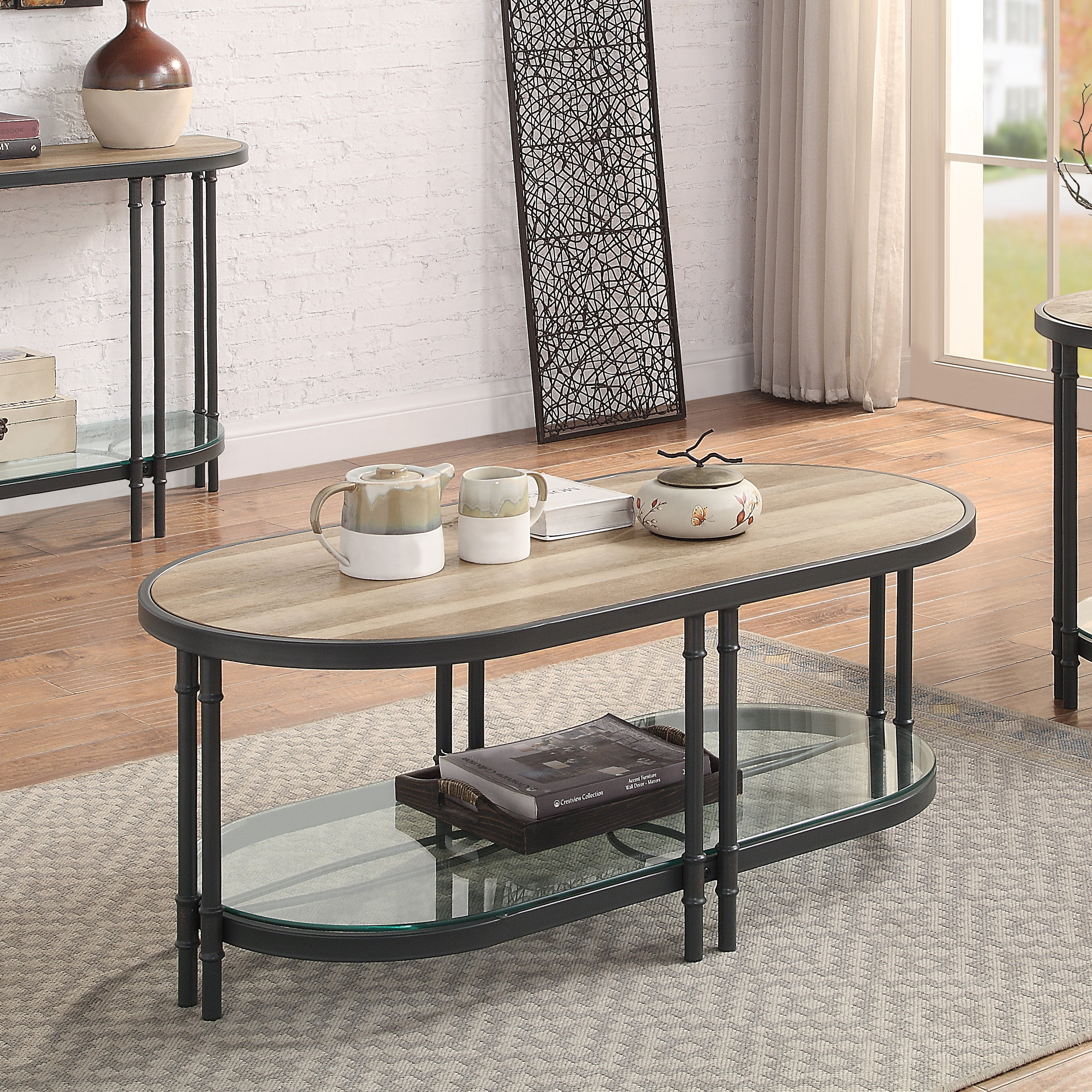 Williston Forge Fynche Sled Coffee Table with Storage | Wayfair