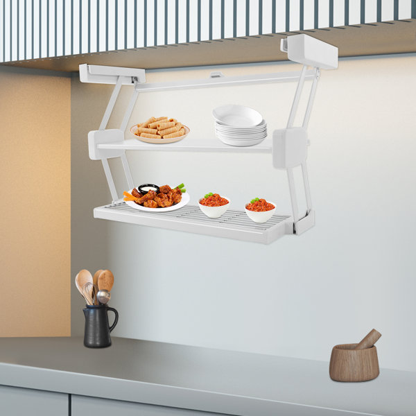 Prep & Savour Two Tier Pull-Down Kitchen Spice Rack Cabinet-Mounted ...