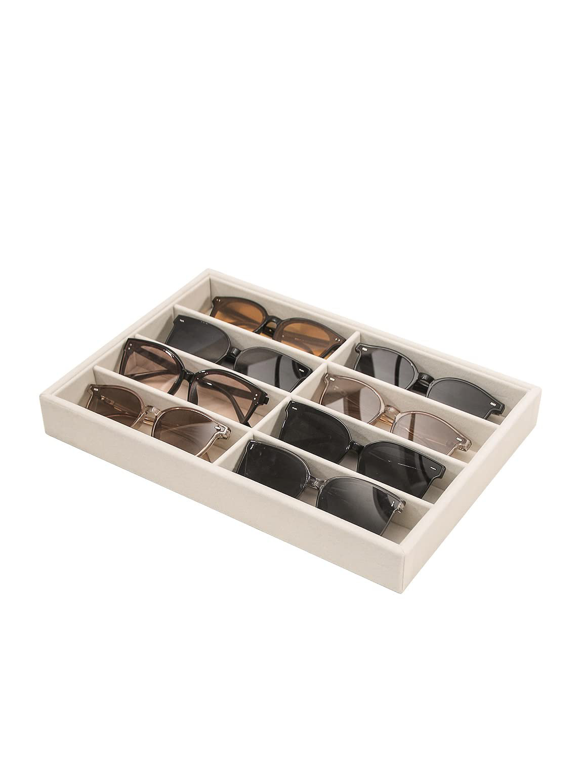 Mercer41 Sunglass Storage Tray, 8 Compartment Velvet Glasses Storage ...