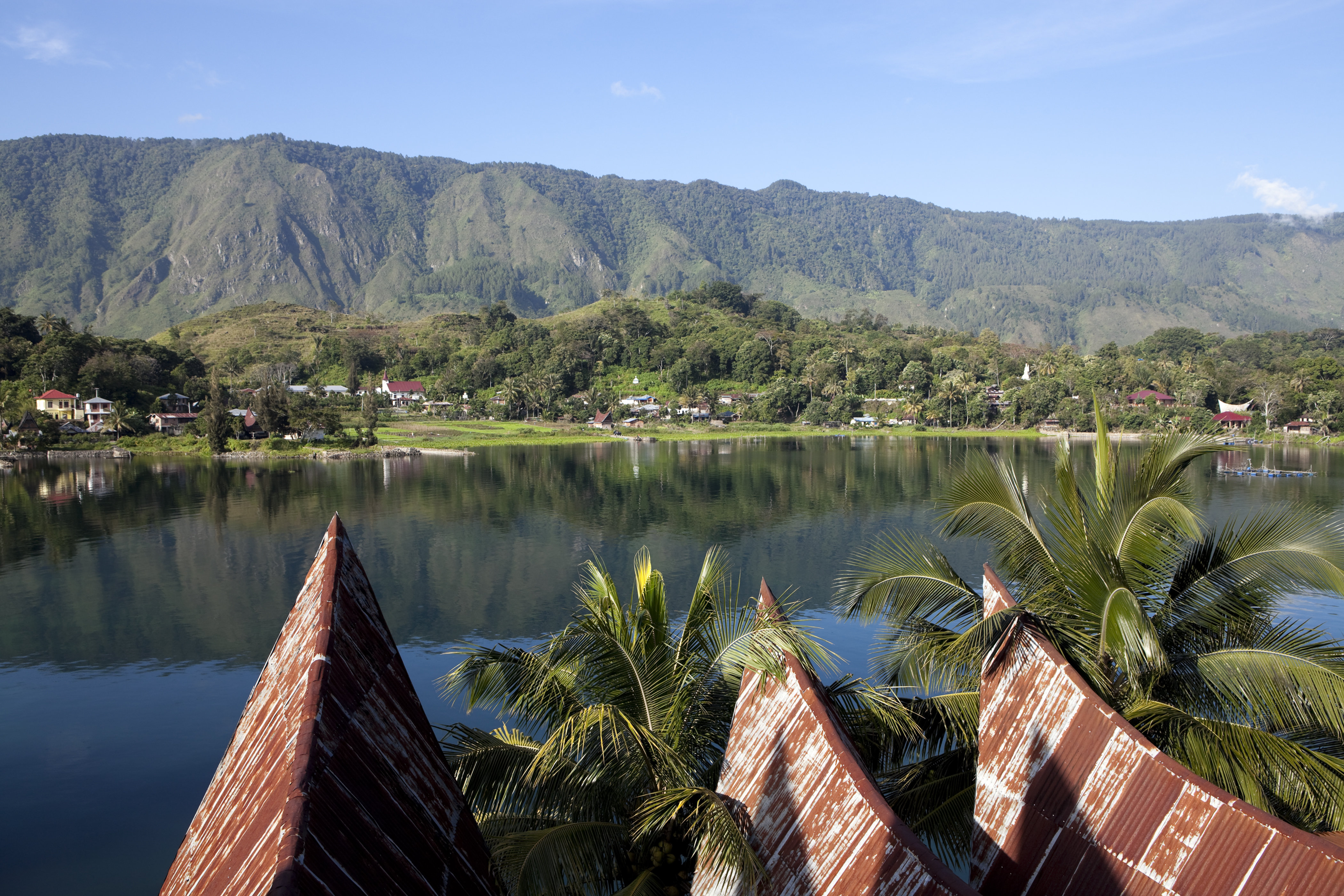 Ebern Designs Scenic View of Lake Toba Samosir by Laughingmango | Wayfair