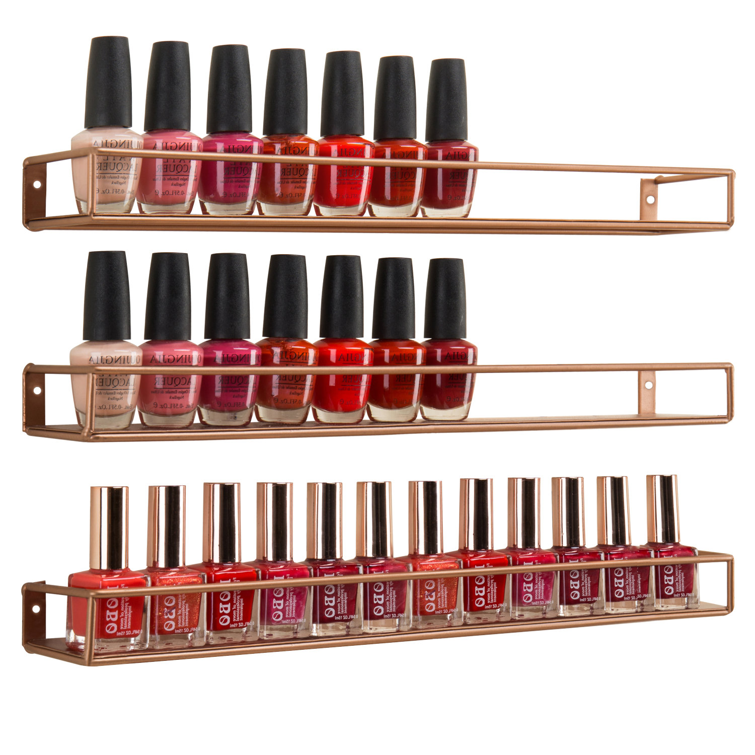 Everly Quinn Yovan 3 Piece Wall Nail Polish Essential Oil Bottles ...
