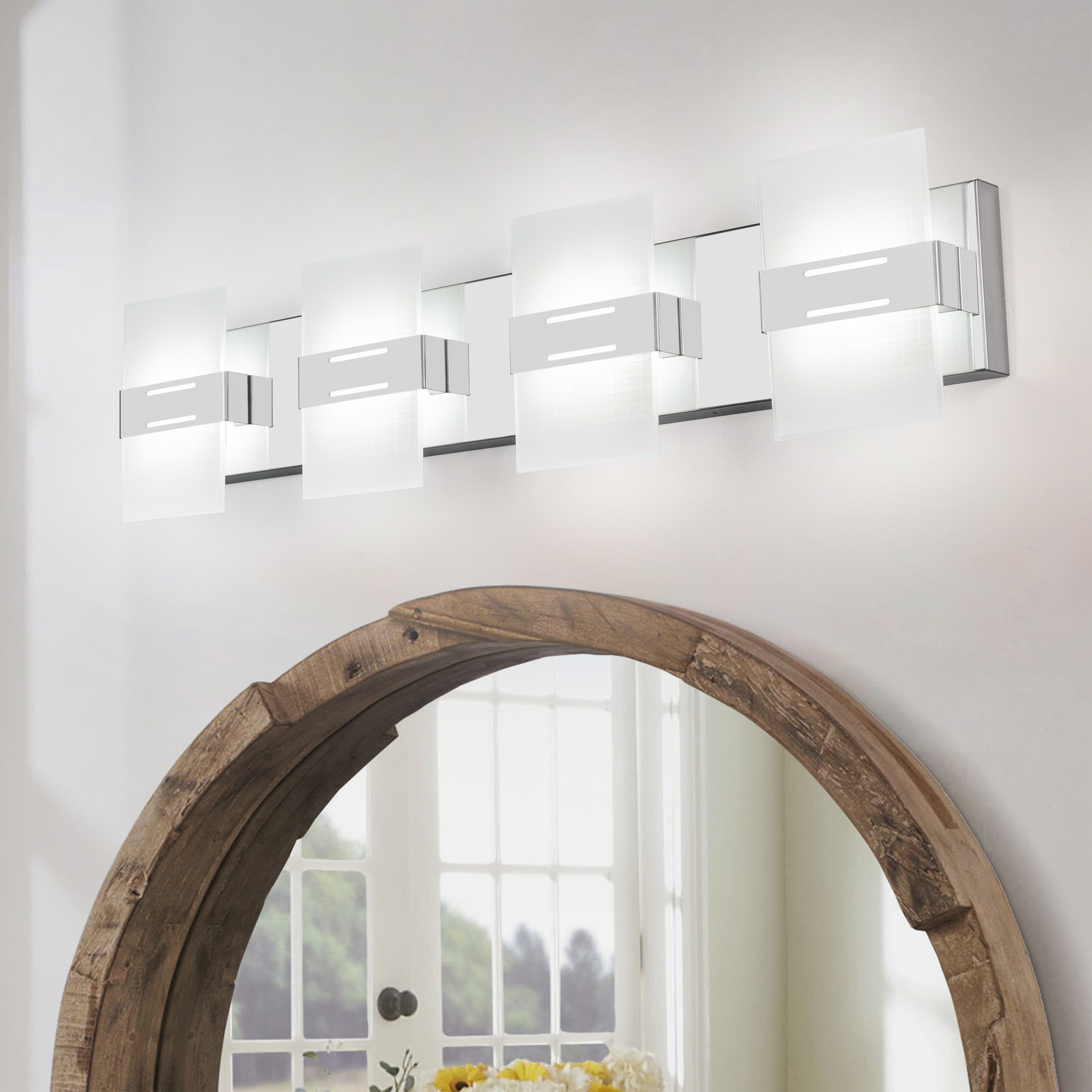 Wrought Studio™ 4 - Lights Dimmable Bathroom Vanity Lights Led Vanity ...