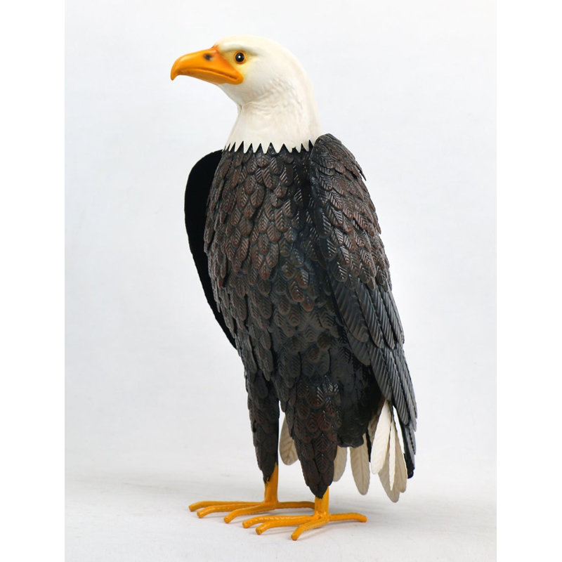 Darby Home Co Metal Standing Eagle Statuette | Wayfair