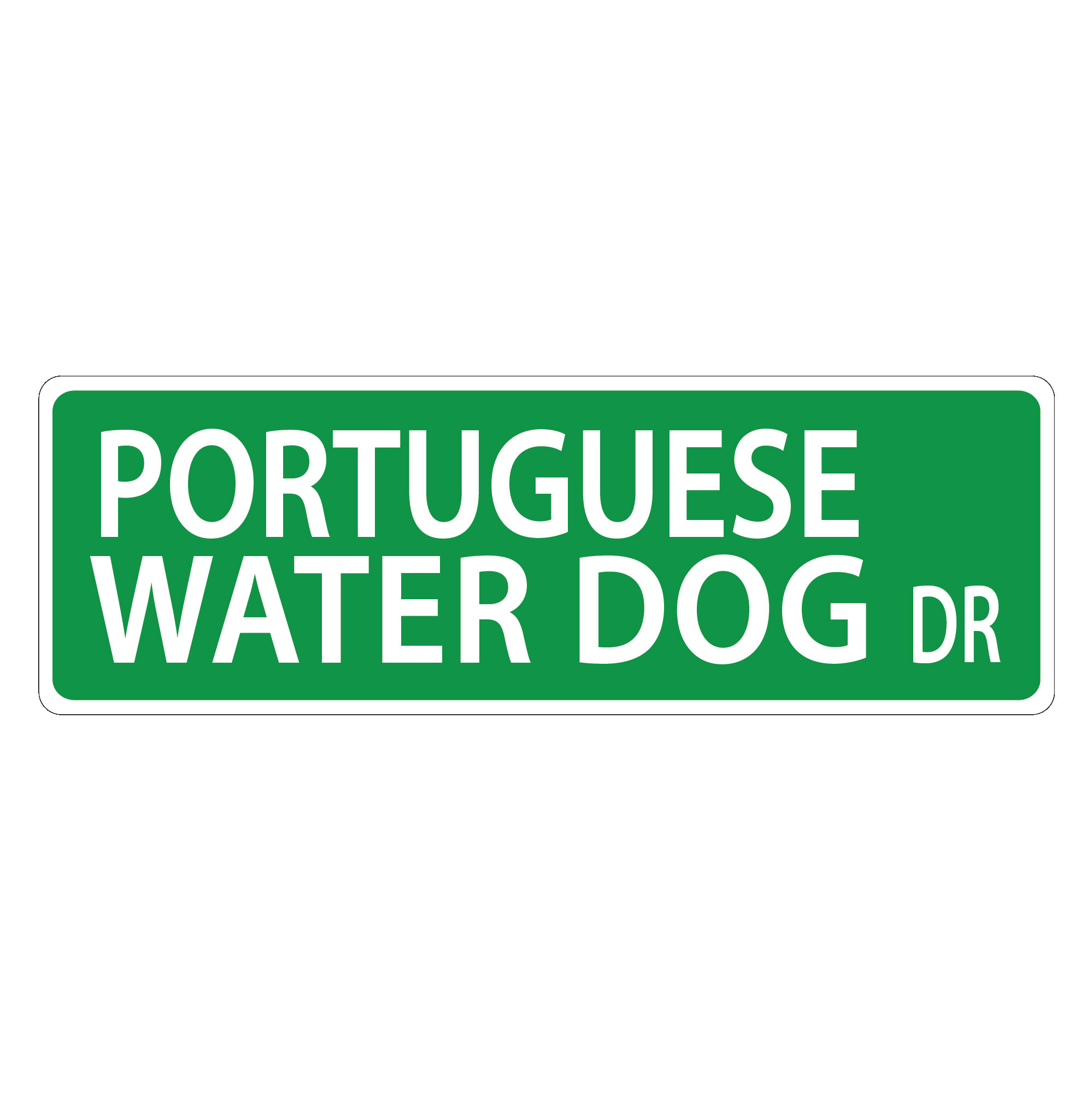 Imagine This Company Portugese Water Dog Hanging Street Sign | Wayfair