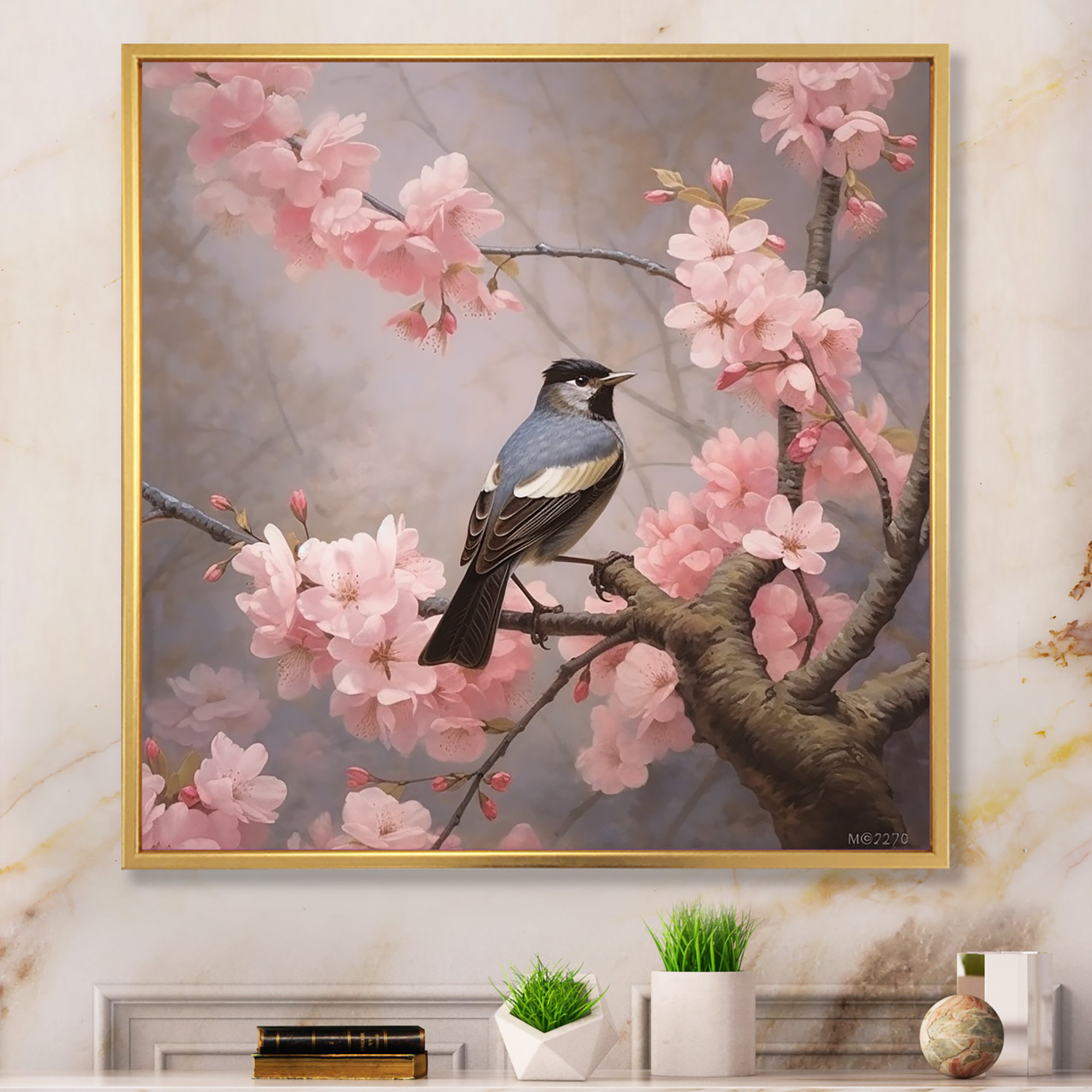 Red Barrel Studio® Bluebird On Blossom Cherry III | Wayfair