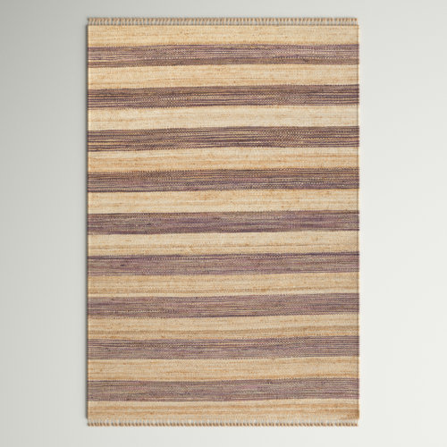 Three Posts™ Davian Flatweave Jute/Sisal Striped Rug | Wayfair