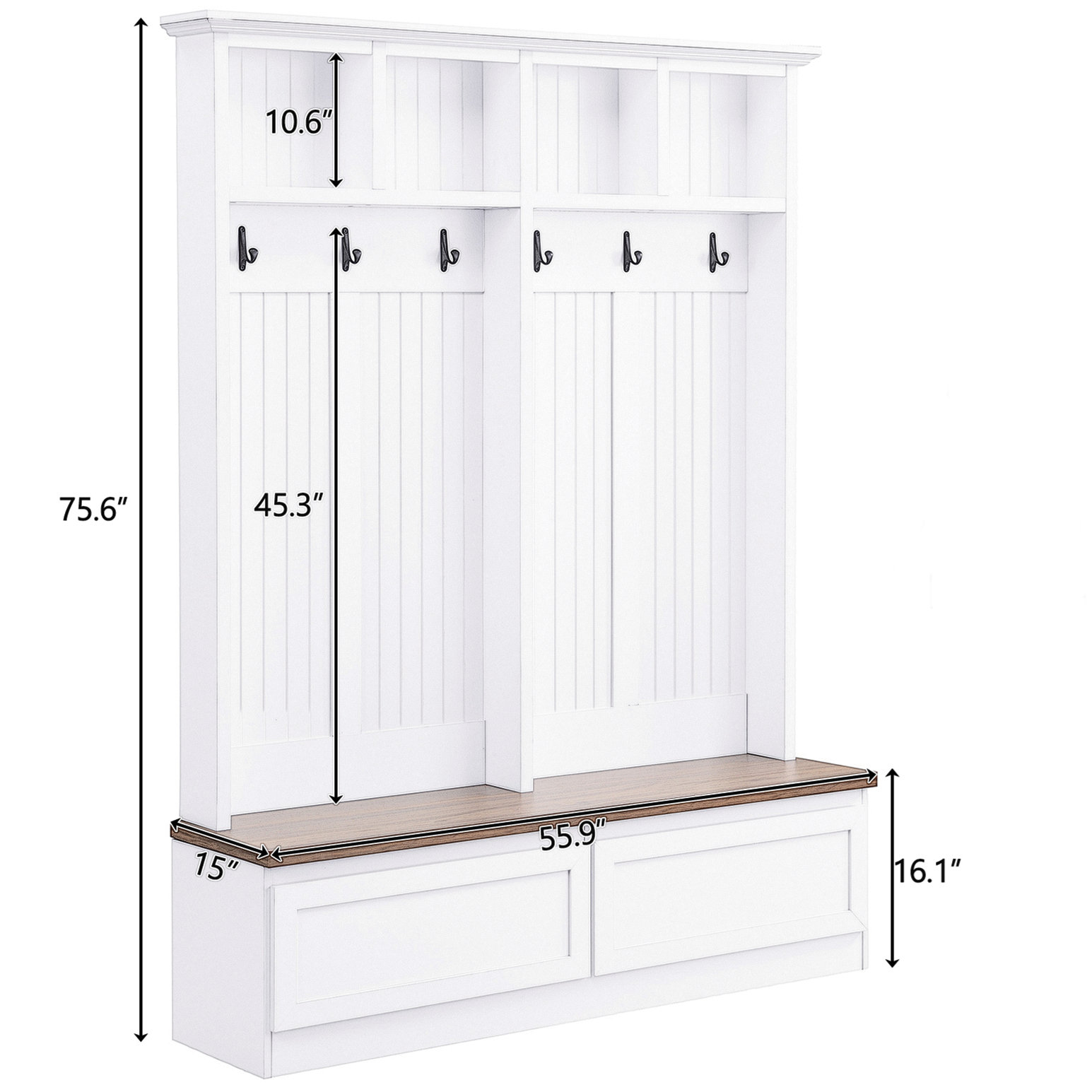 Gracie Oaks Hall Tree Wide With Bench And Storage & Reviews | Wayfair