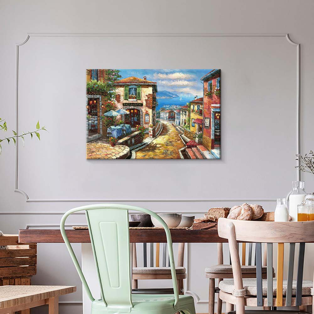 Red Barrel Studio® Wall Art Artwork: Mediterranean City Italy Street ...