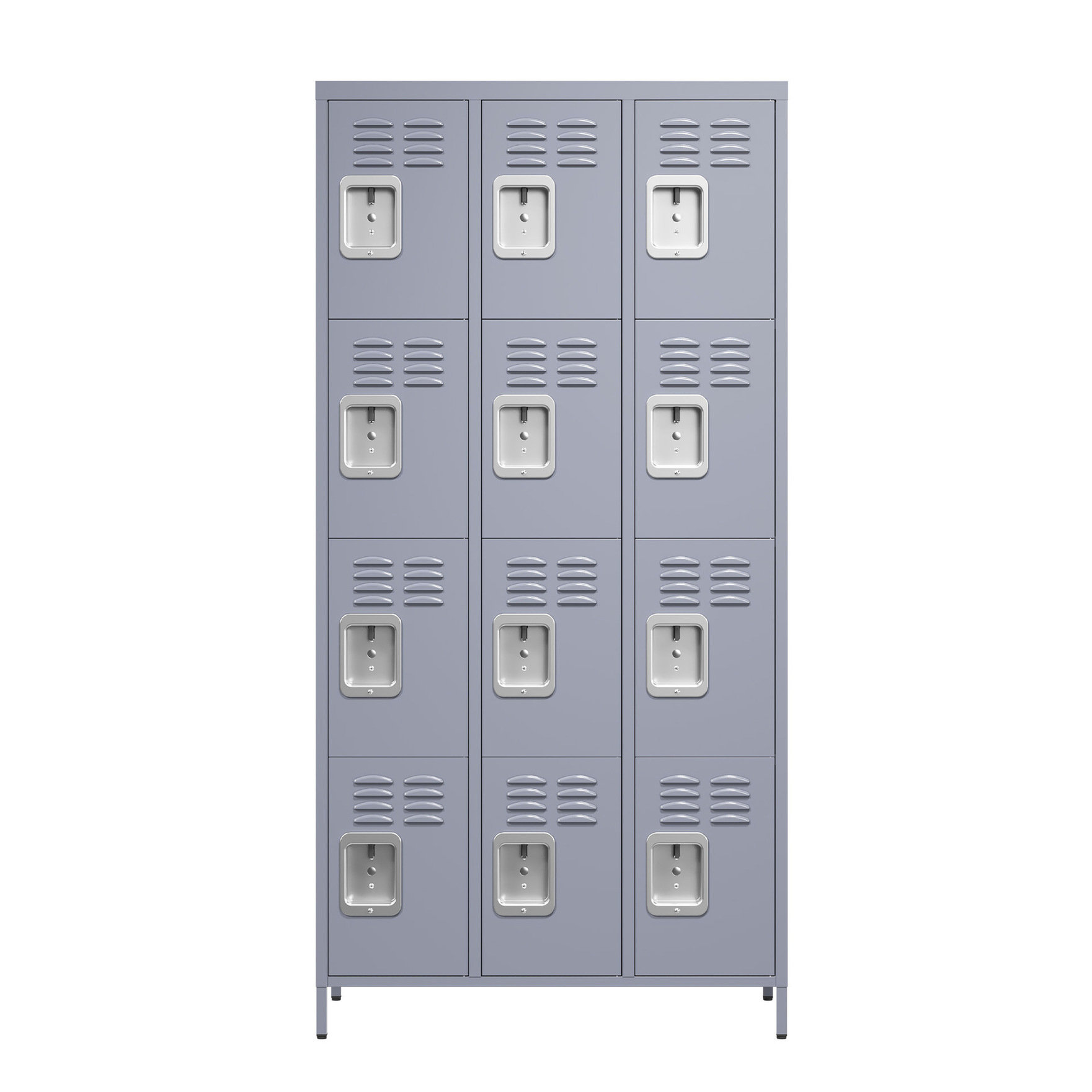 17 Stories 72"h Metal Lockers With 12 Doors - For Employee Storage In ...