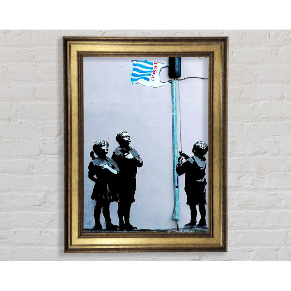Ivy Bronx Homage To The Tesco Flag 2 Framed Print | Wayfair.co.uk