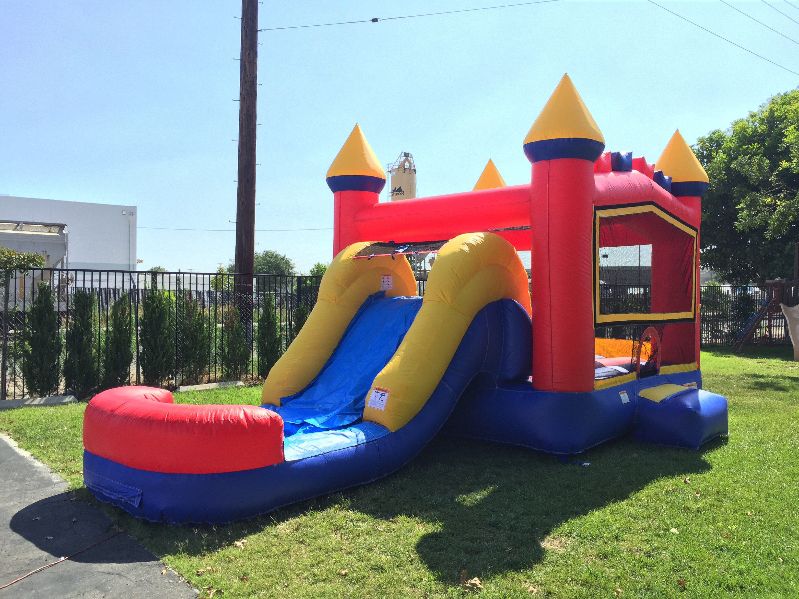 JumpOrange Inflatable Circus Bricks Athletic Slide Bounce House ...
