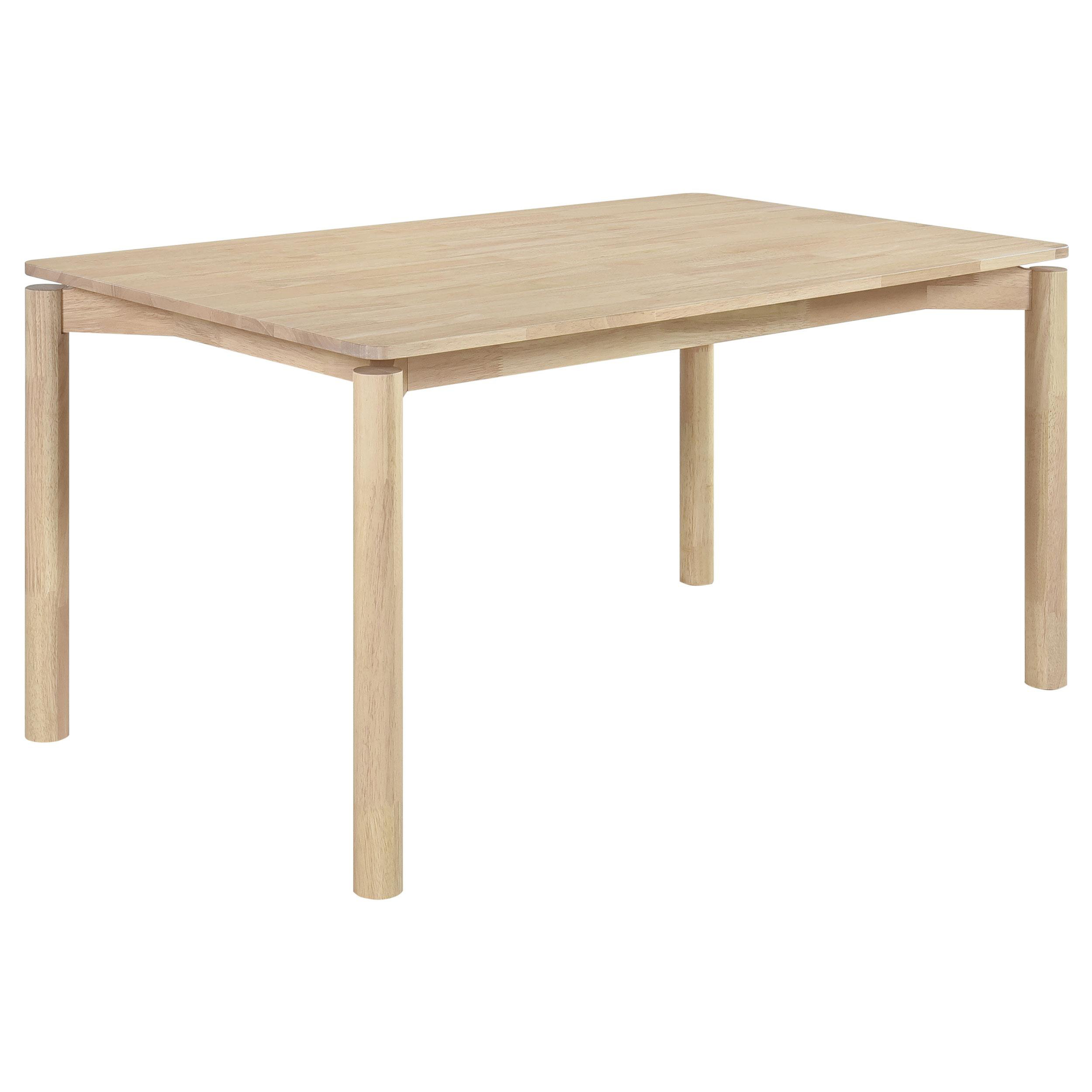 Benjara Rida Dining Table, Rich Hardwood, Rectangular 59 Inch Top | Wayfair