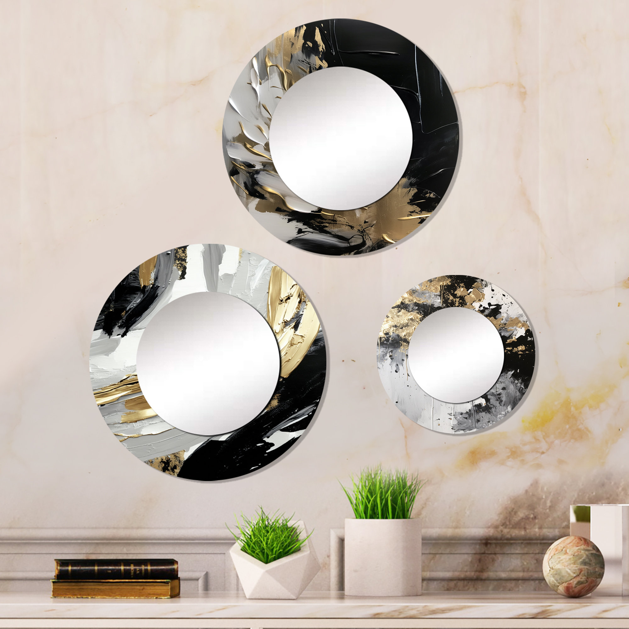 Mercer41 Hymel Aluminum Round Wall Mirror | Wayfair